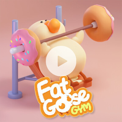 ArtStation - Cute animation made for Fat Goose Gym