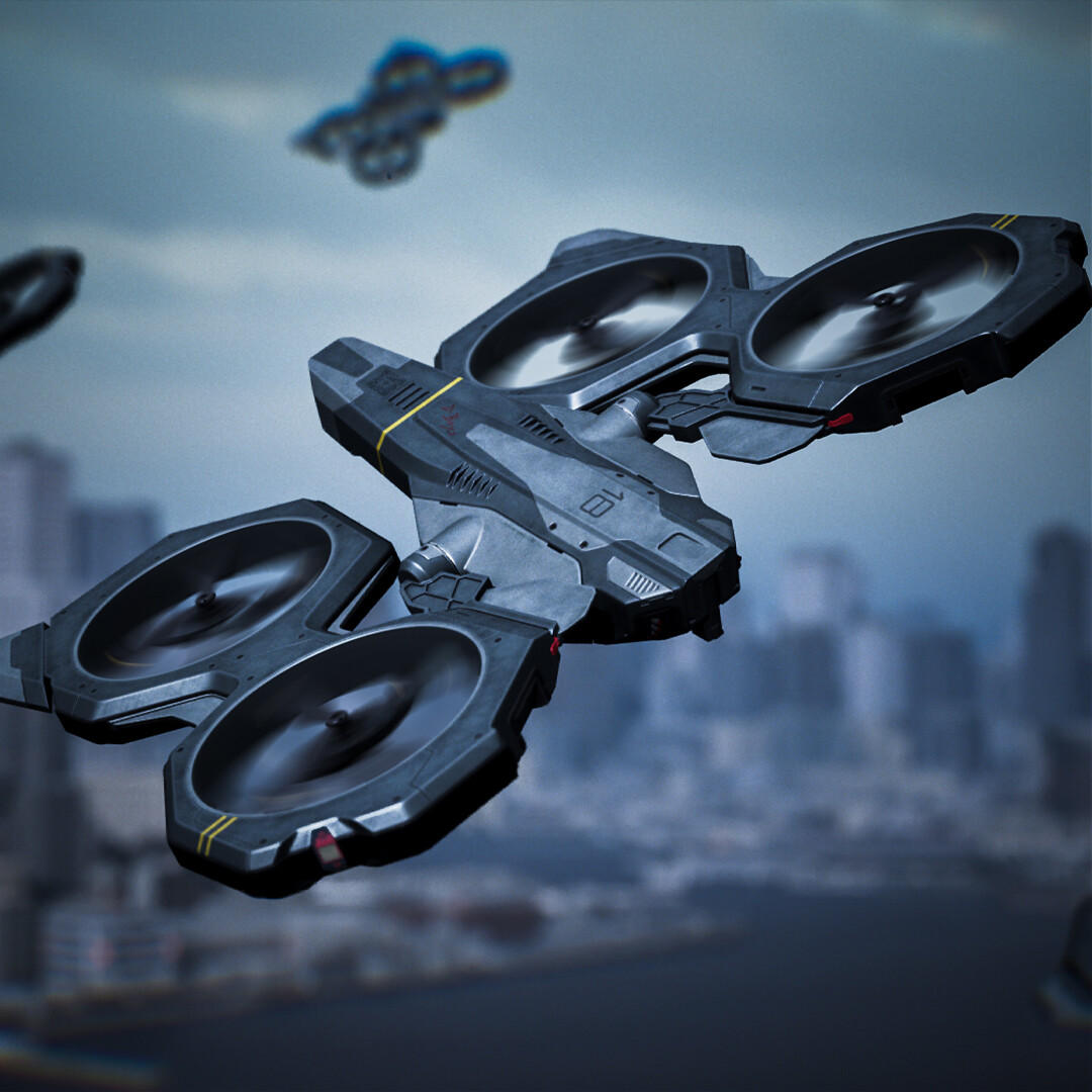 ArtStation - Sci-Fi Drone: Scan Tracker T22-K
