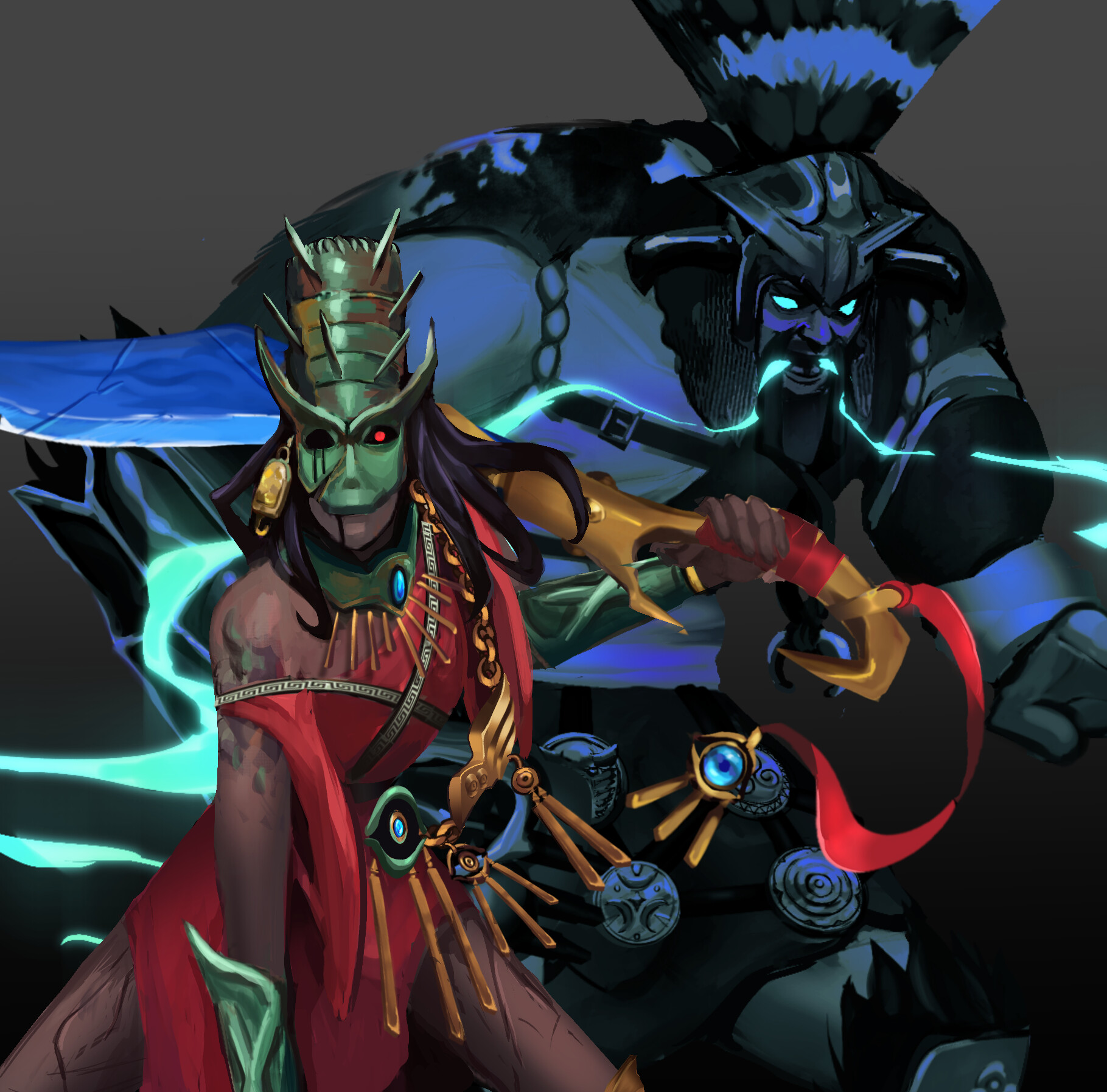 ArtStation - Shadow Fight 4 Arena Character Concept Art (school project)