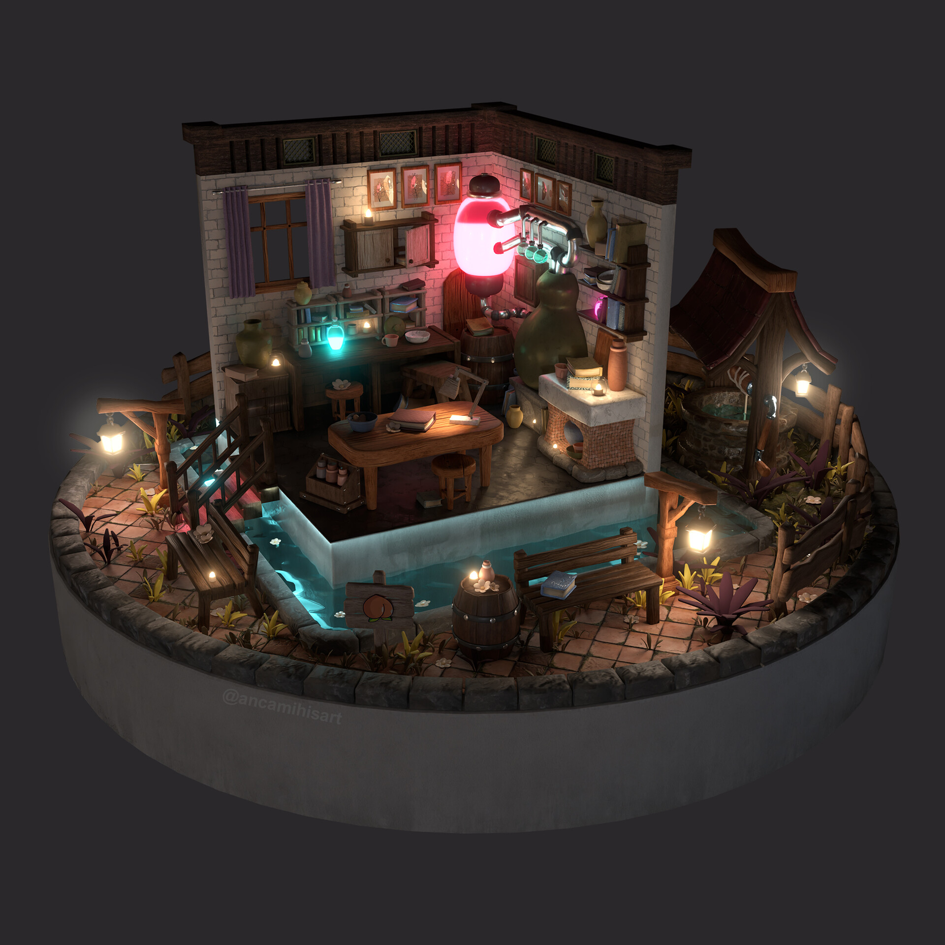 ArtStation - Isometric corner room