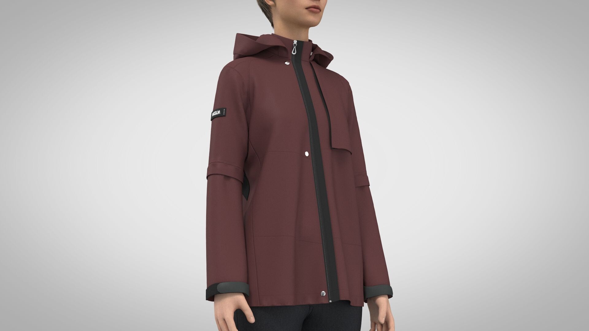 ArtStation - Women Techwear Jacket, Marvelous Designer, Clo