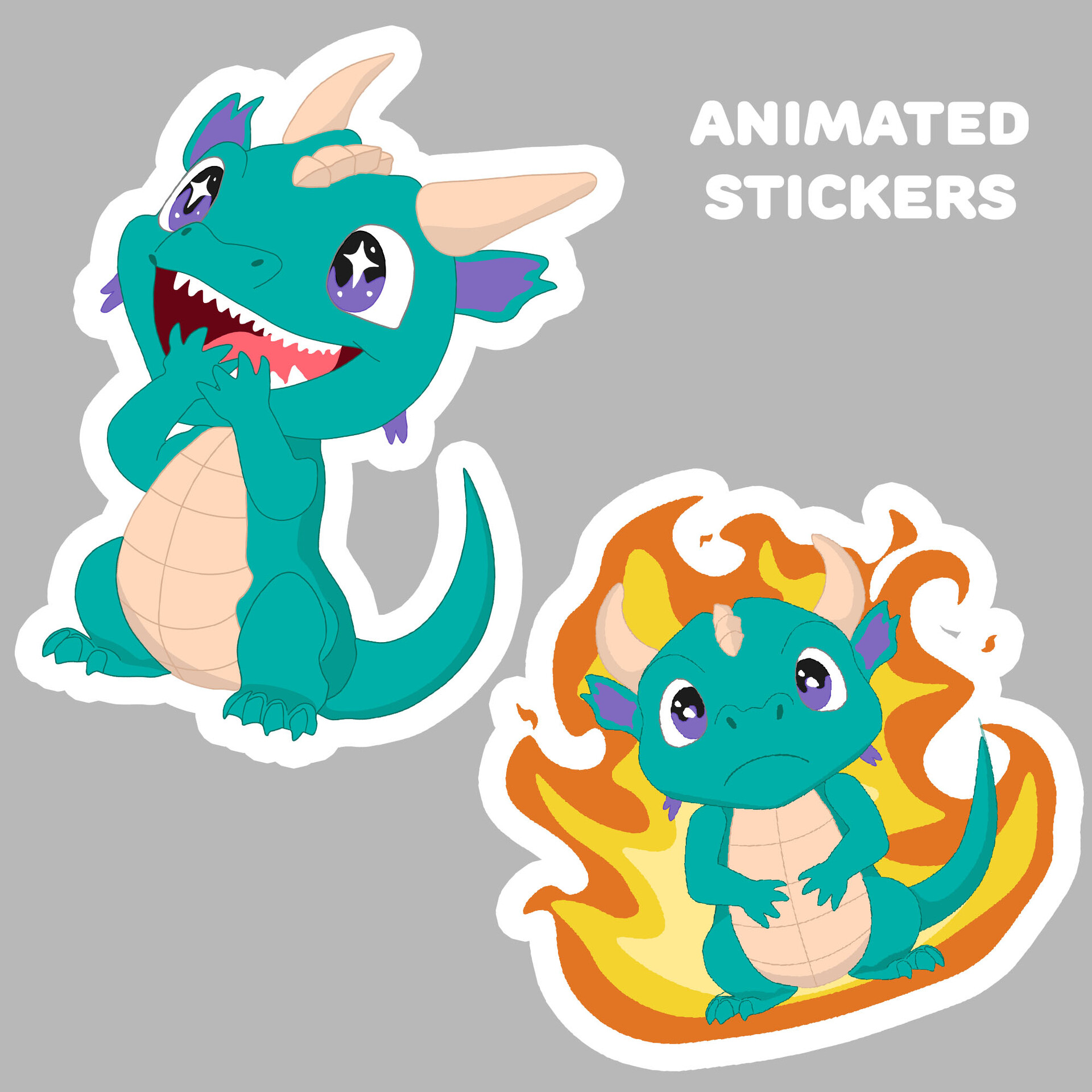 ArtStation - Dragon — Animated Stickers