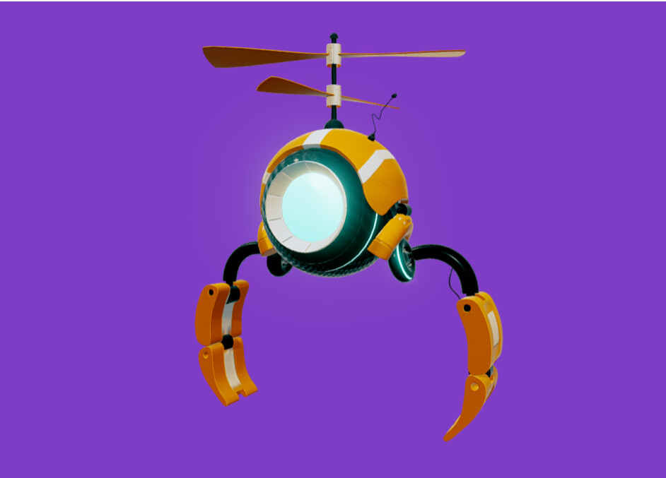ArtStation - SCI - FI Flying Robot.