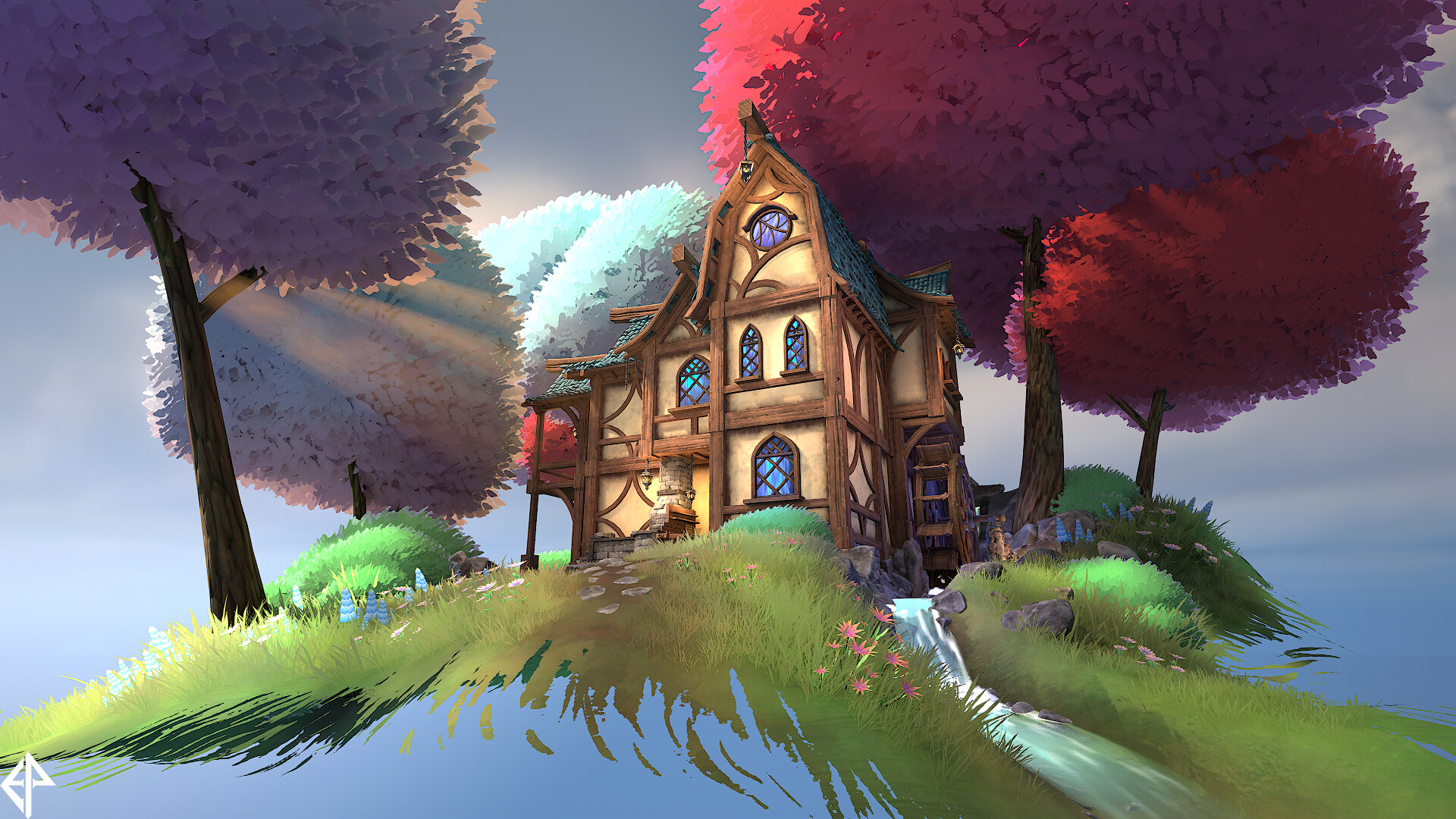 ArtStation - Fantasy Forest Lodging