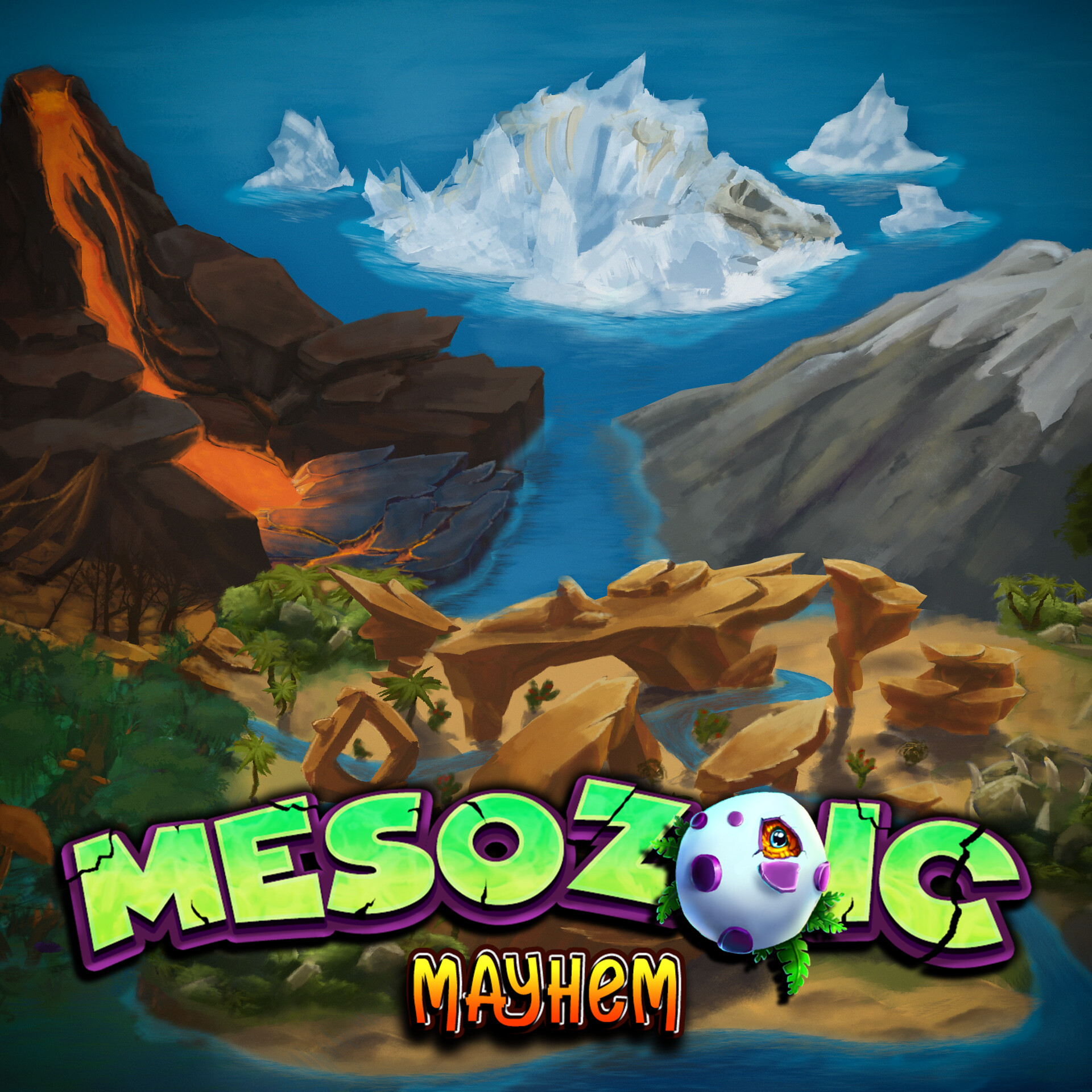 ArtStation - Mesozoic Mayhem - Map And Icons