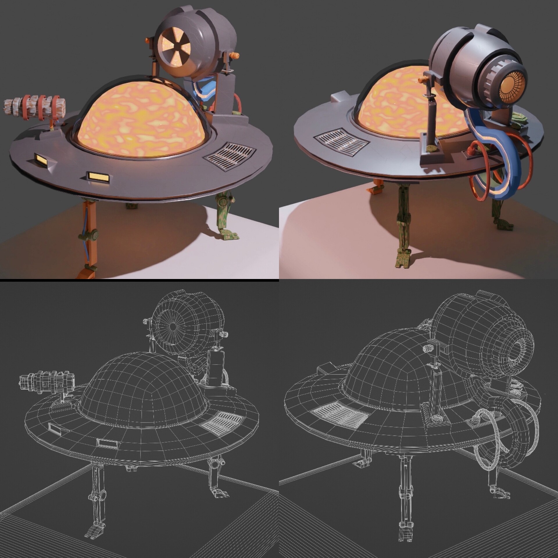 ArtStation - 3D space ship Model