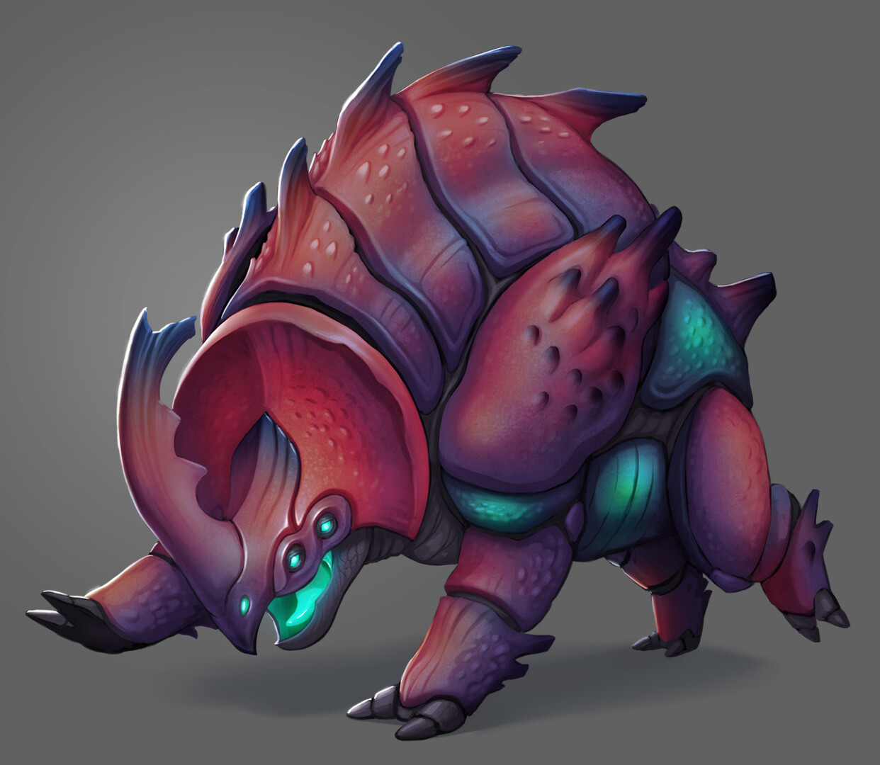 ArtStation - Rhino-beetle creature