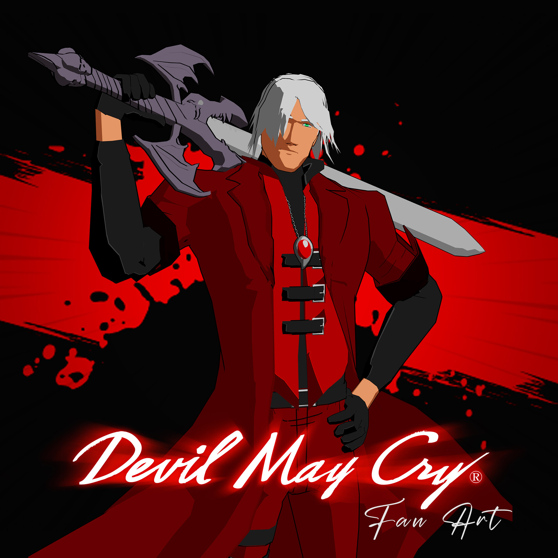 ArtStation - Dante Devil May Cry (Toon Style)