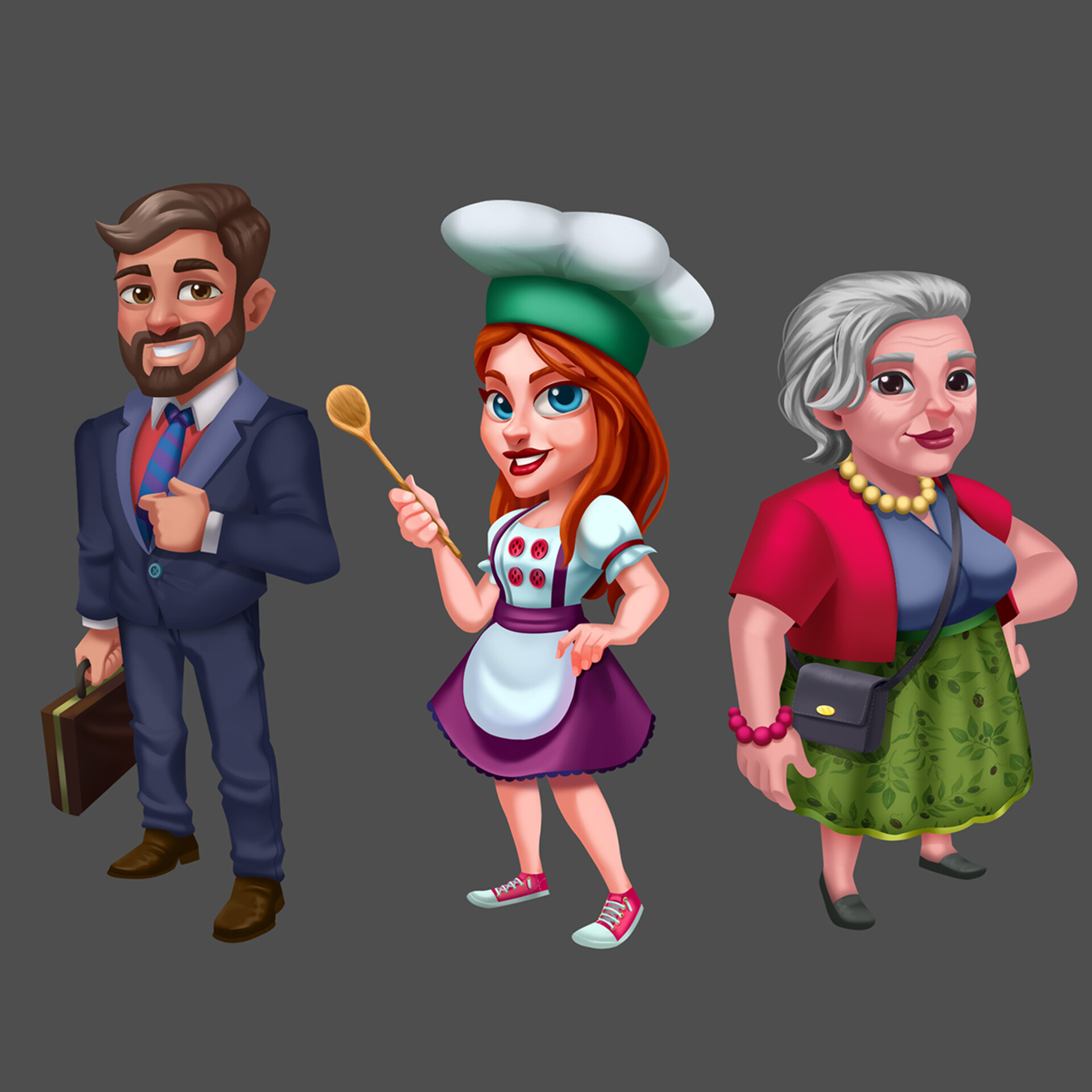 ArtStation - Character Design - Cooking Game