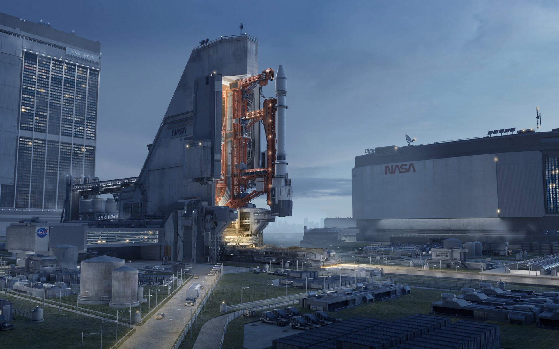 ArtStation - NASA themed industrial base