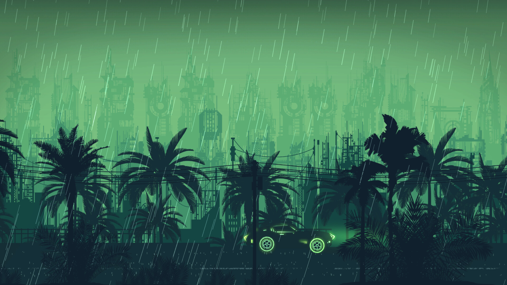 ArtStation - TechnoCity / Rain Mode - Unity Asset