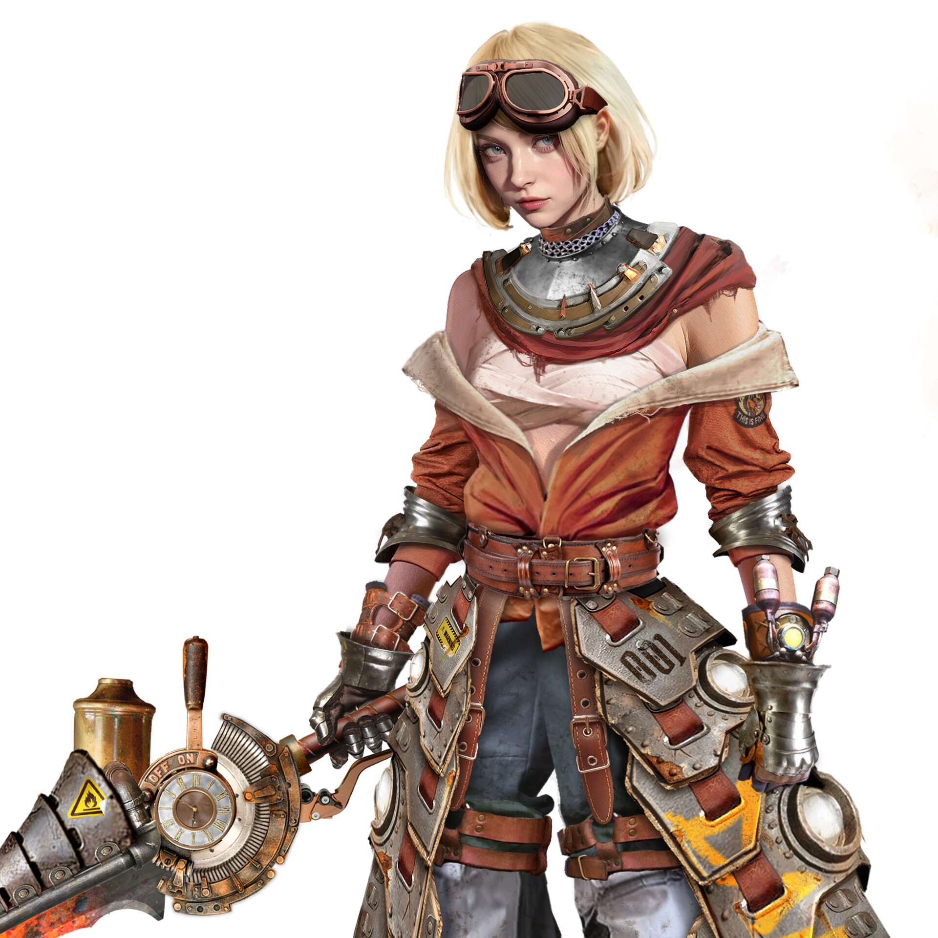 ArtStation - Scrap Punk Knight: Ash and Ignis (Concept Art)