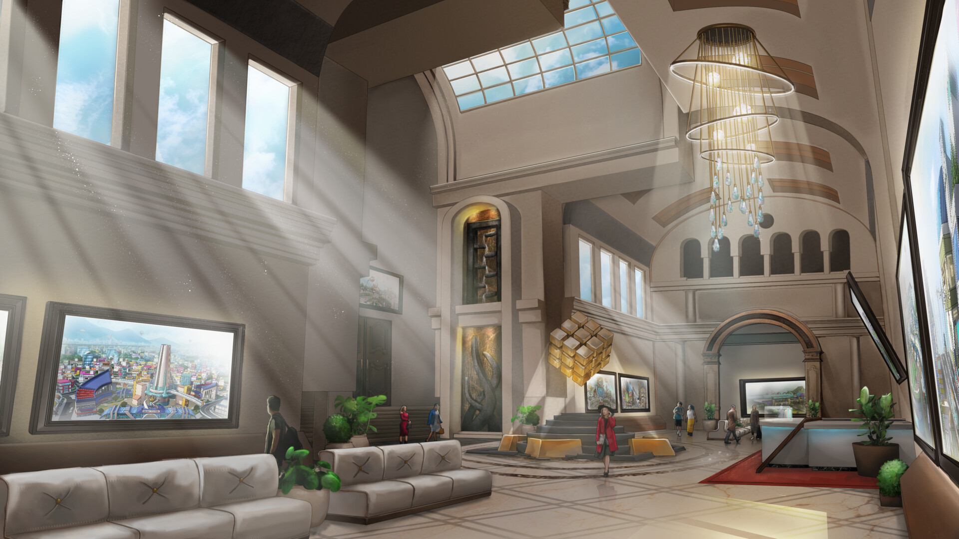 ArtStation - Interior QREAVITA Museum & Props Design