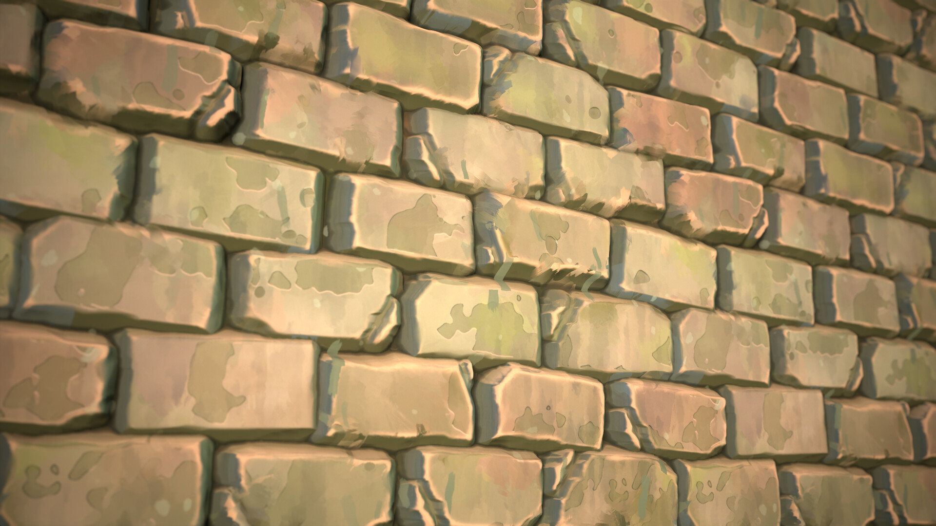 ArtStation - Stylized Bricks Tiled Wall