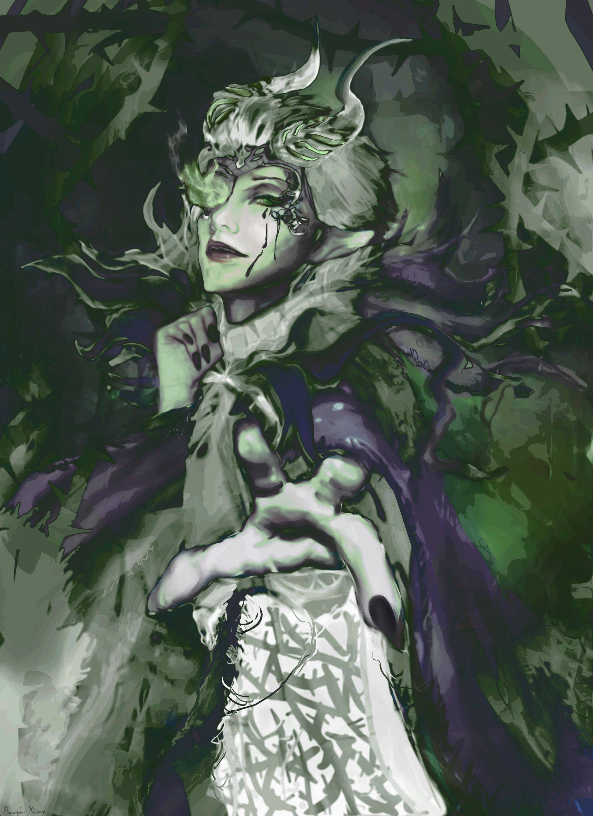 ArtStation - Malleus Draconia - Overblot Semirealistic Version - Fanart