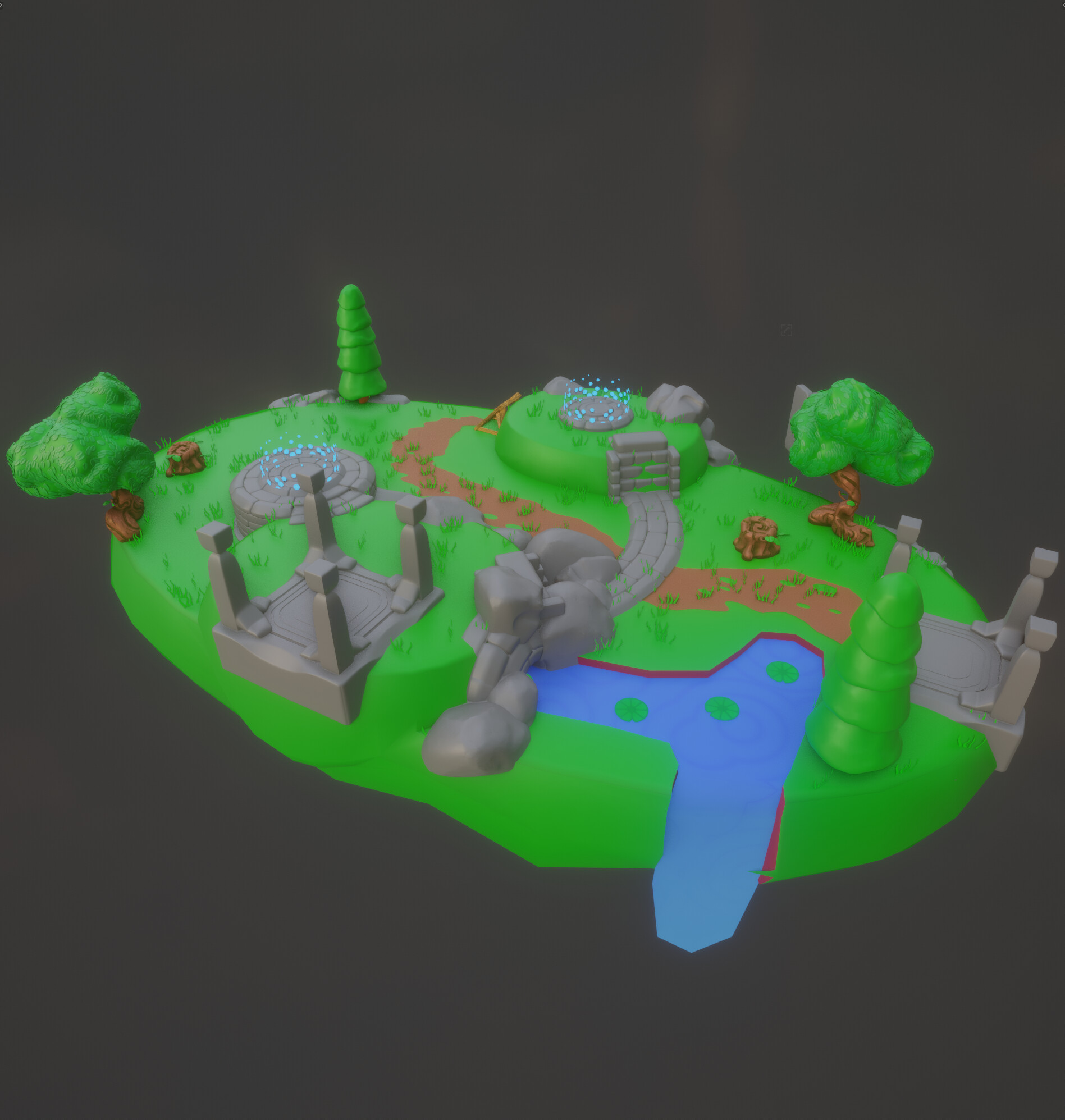 ArtStation - Blender Geometry Node Island Generator
