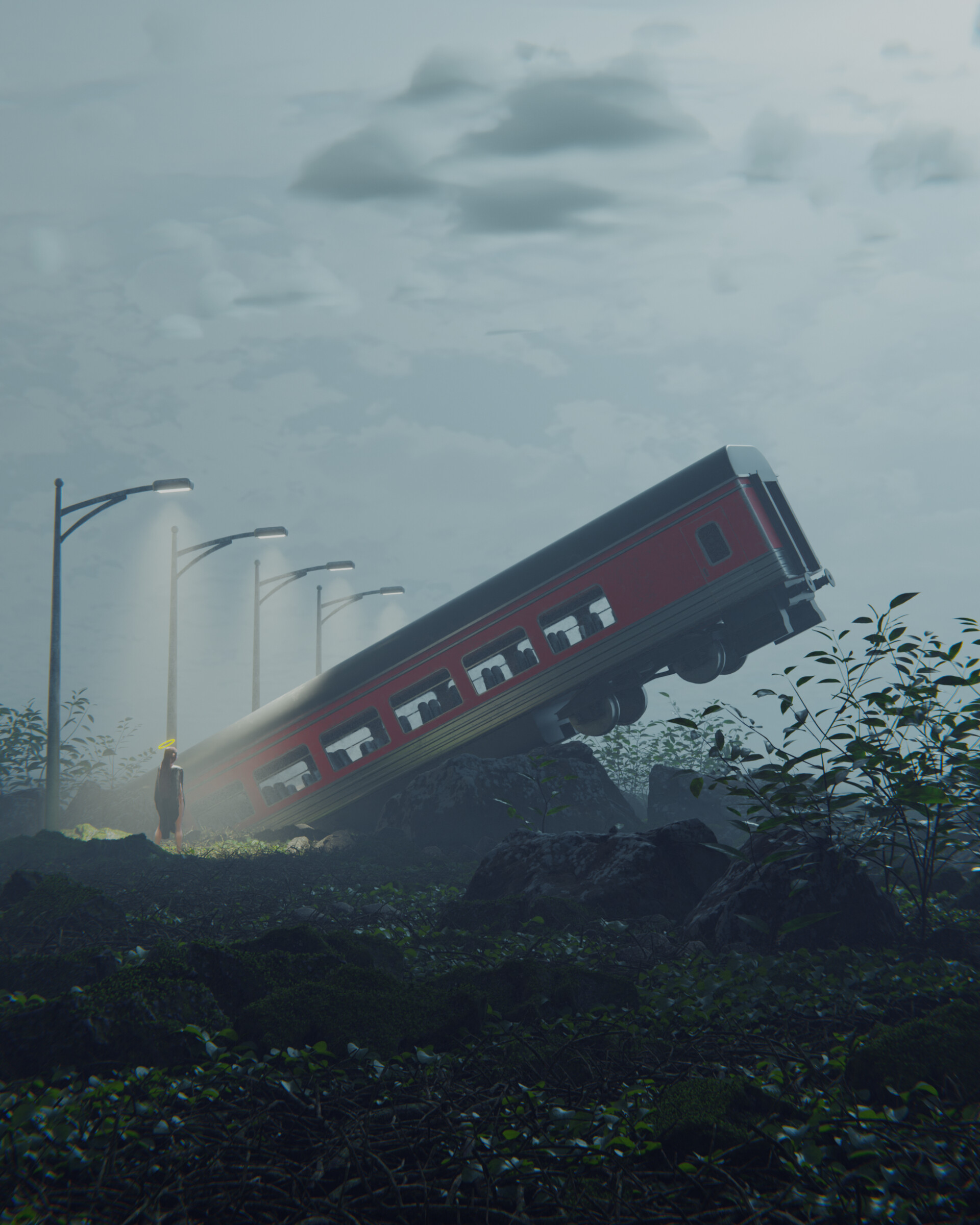 ArtStation - Delayed Train