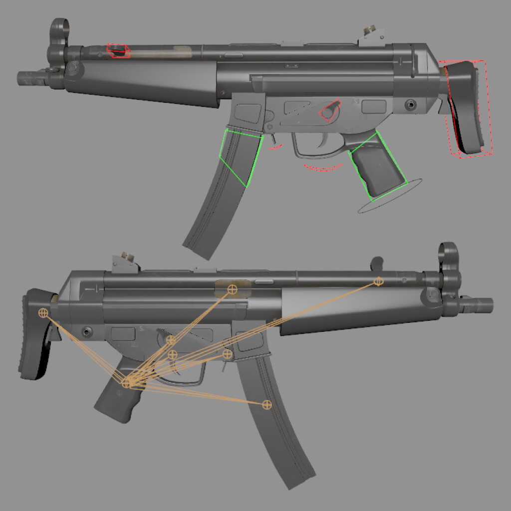 ArtStation - Weapon MP5 - RIG