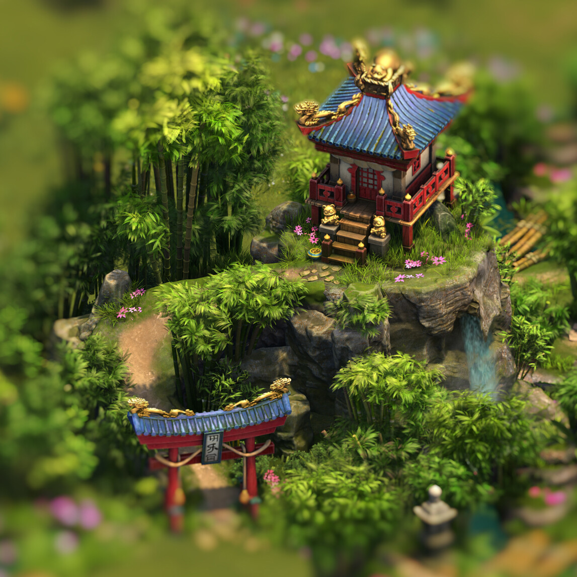 ArtStation - Forge of Empires : Panda Shrine