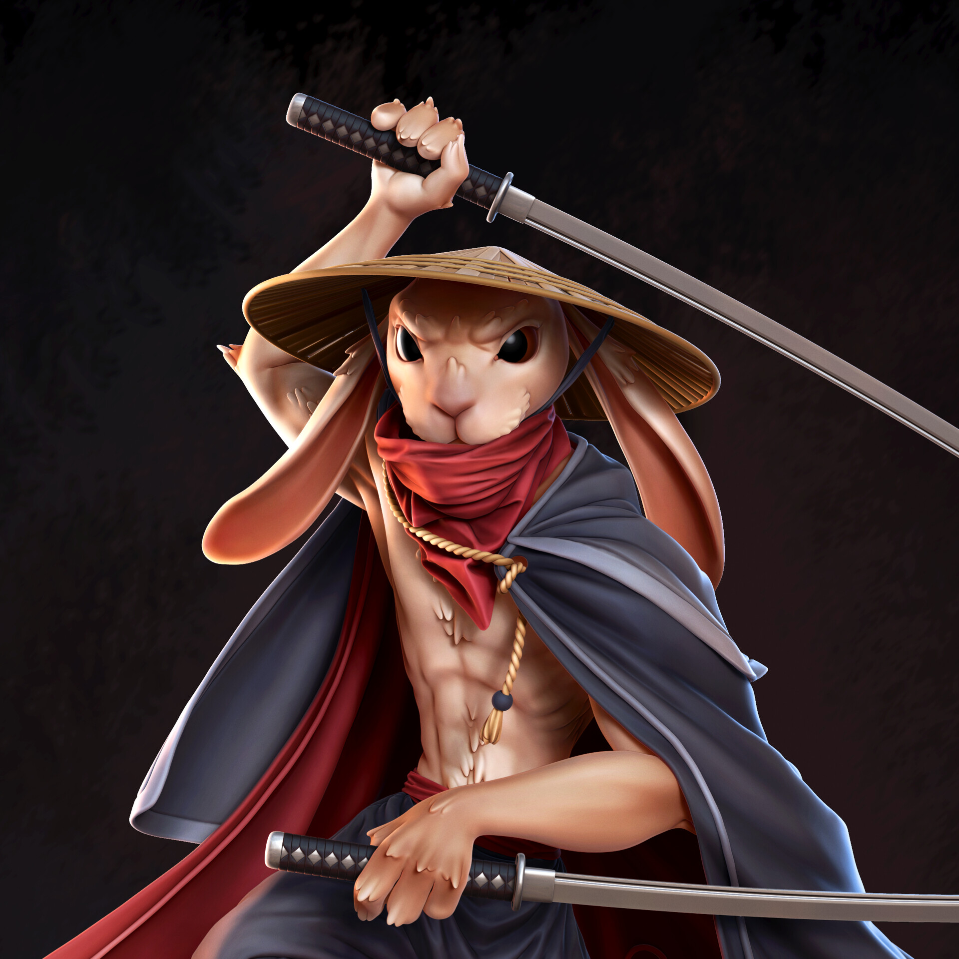 ArtStation - Ninja Rabbit Sculpt