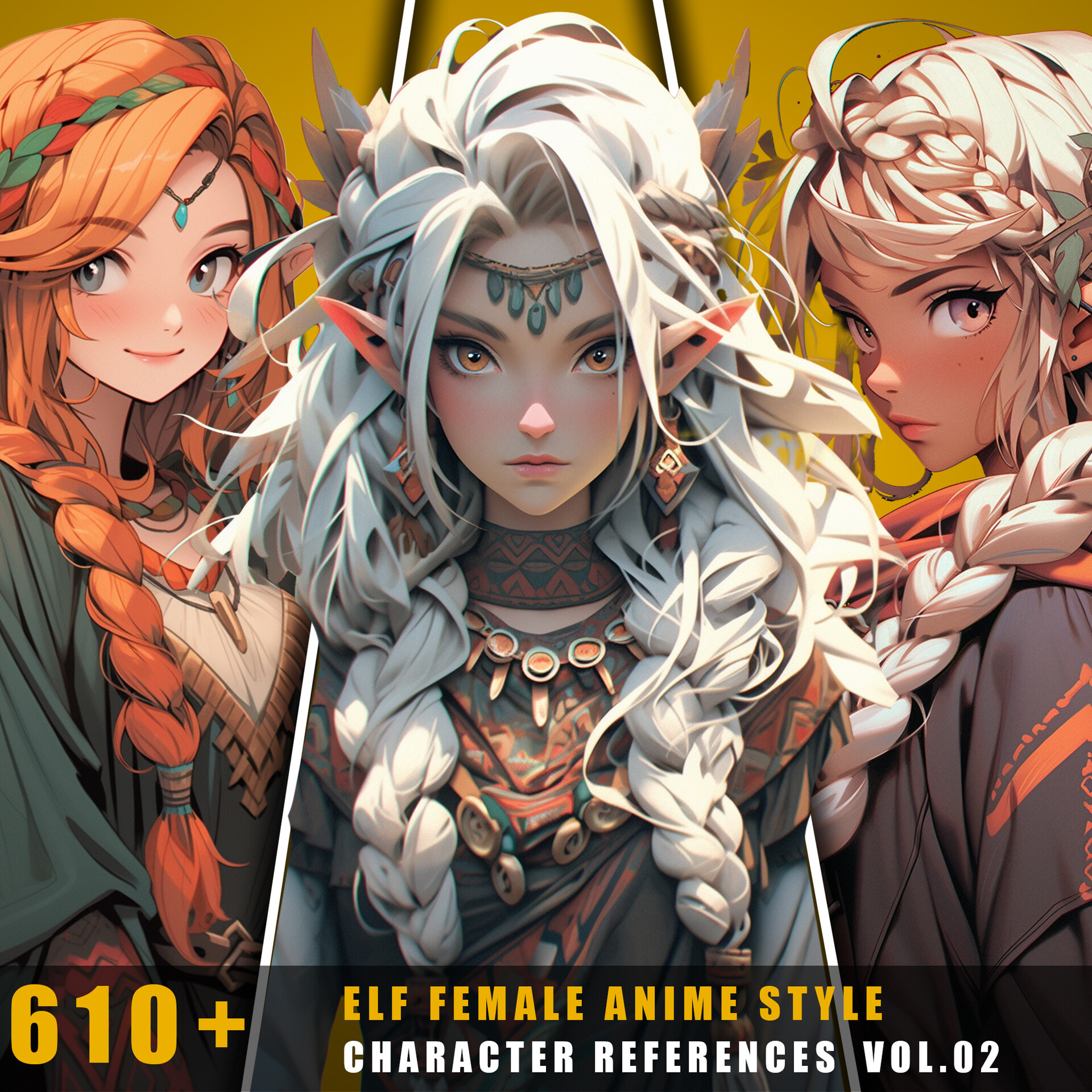 ArtStation - 610+ Elf Female Anime Style - Character References Vol.02
