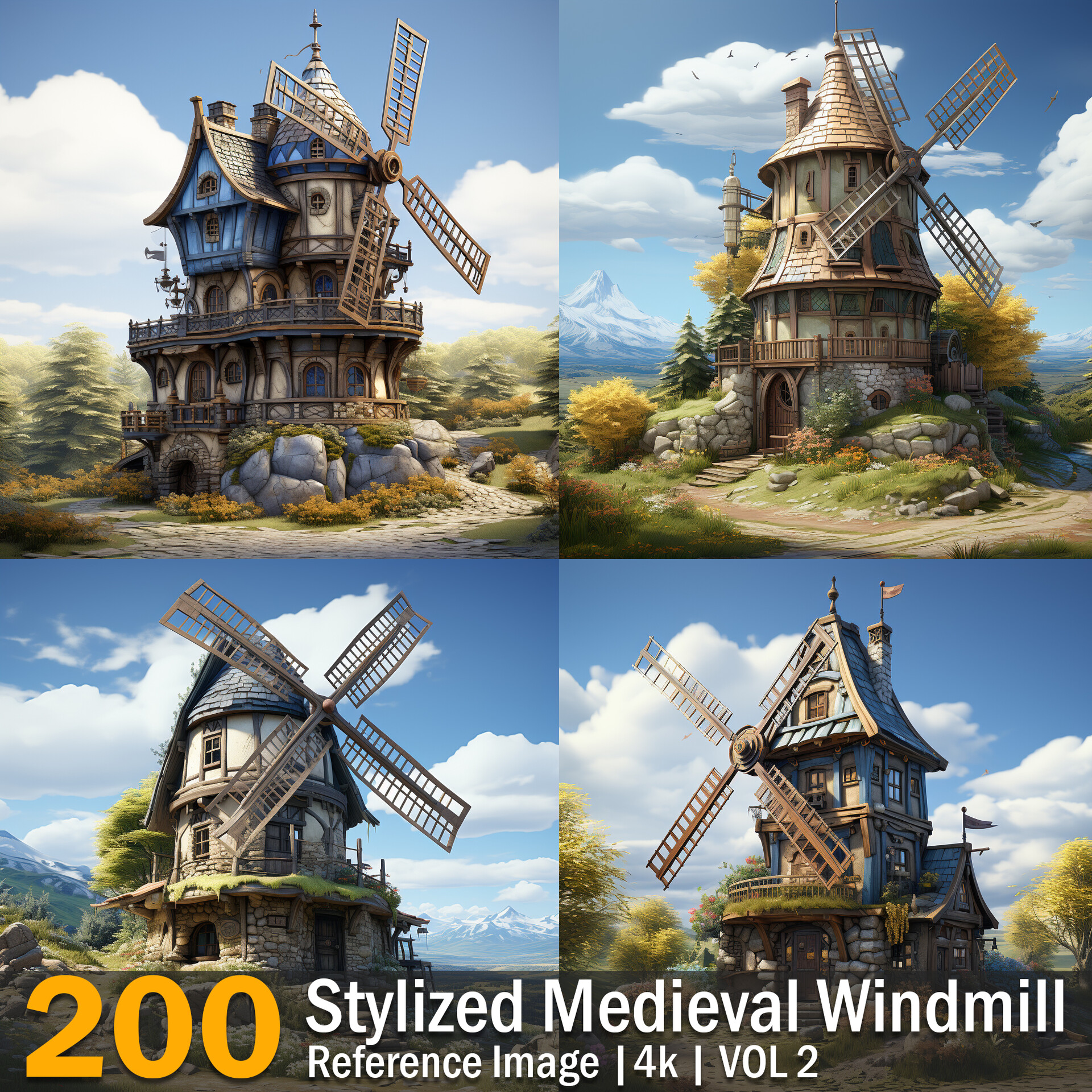 ArtStation - Stylized Medieval Windmill | Reference Images | 4K
