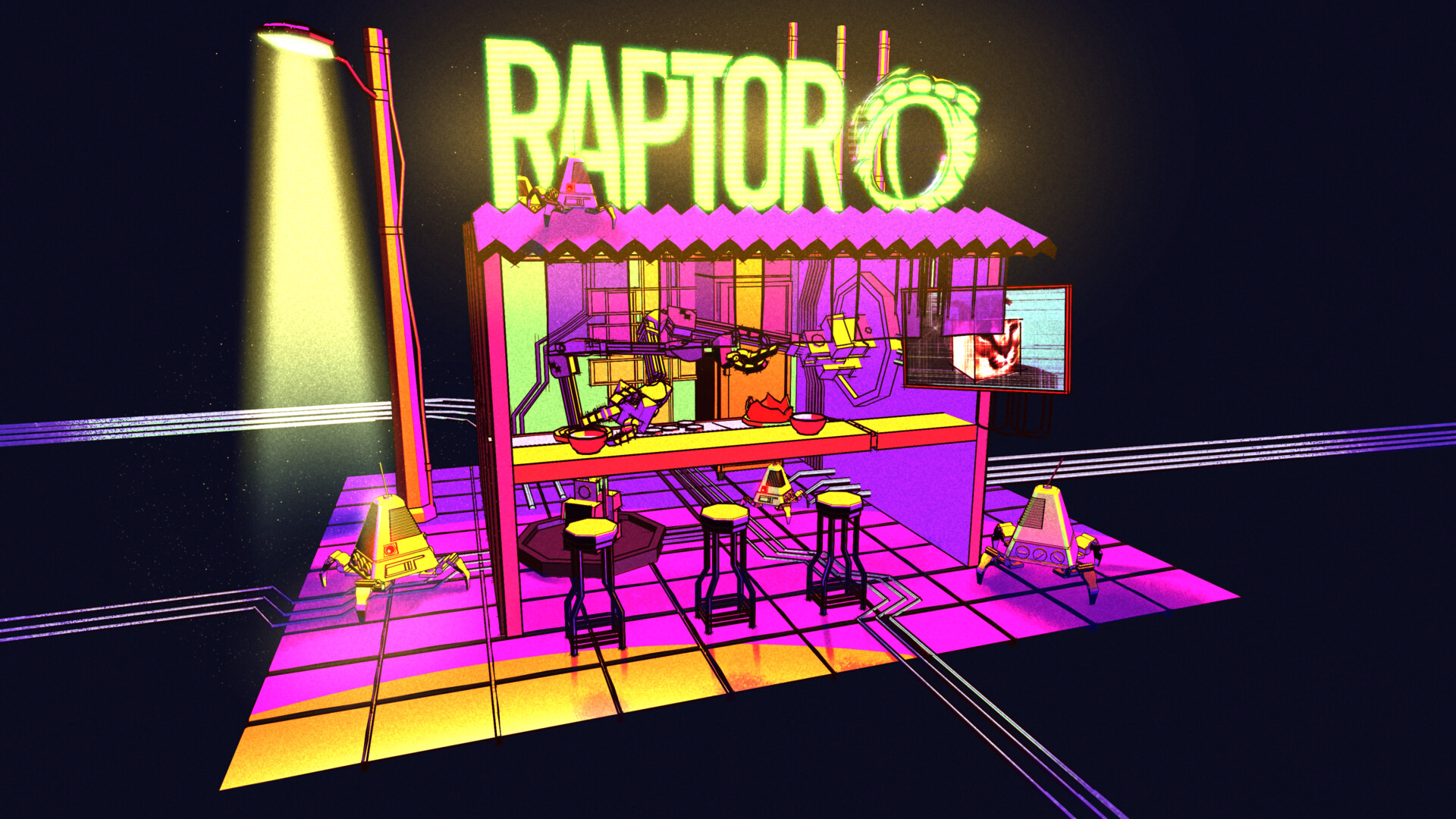 ArtStation - Cyberpunk food stall