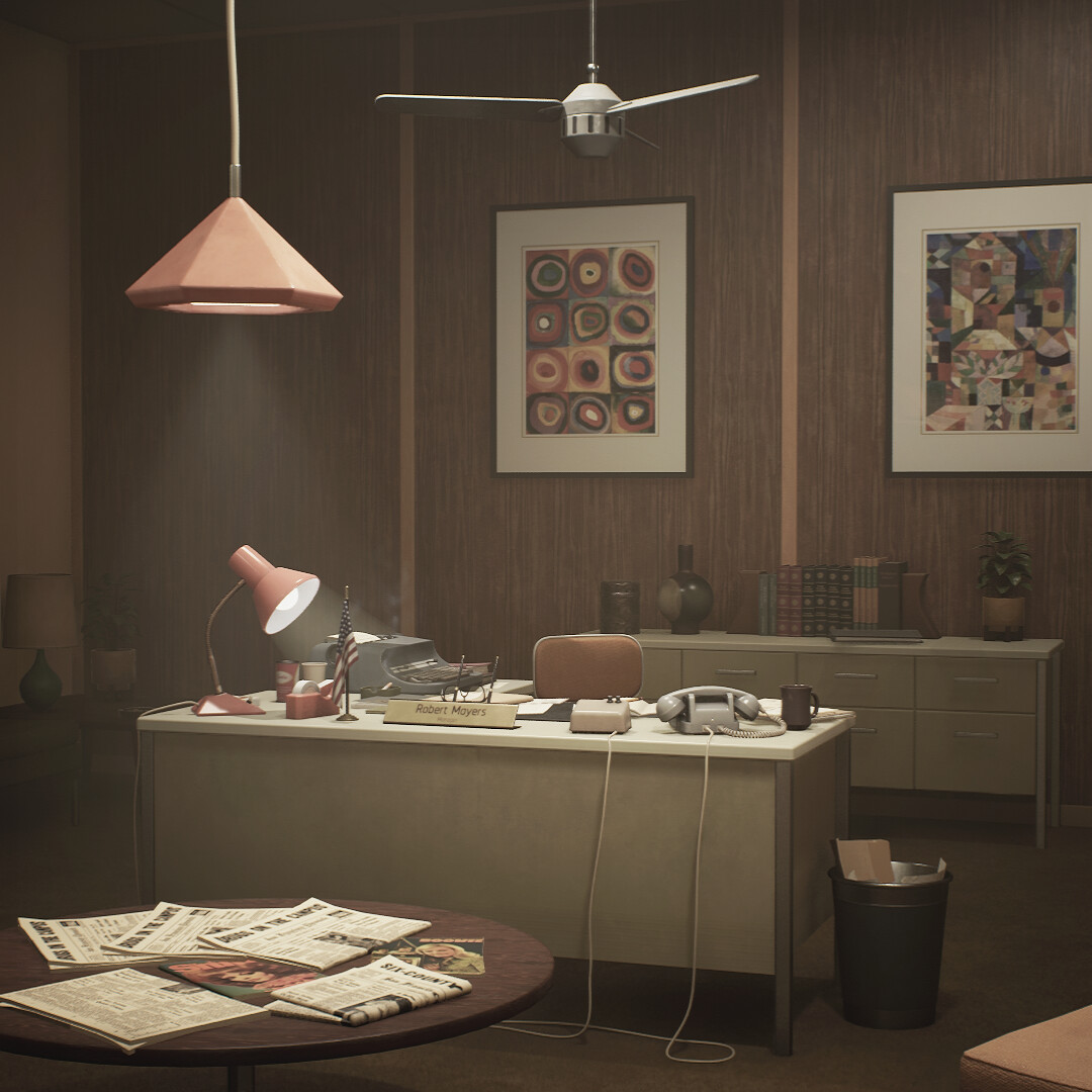 Dennis Levi - 70s Office Environment - Game Ready