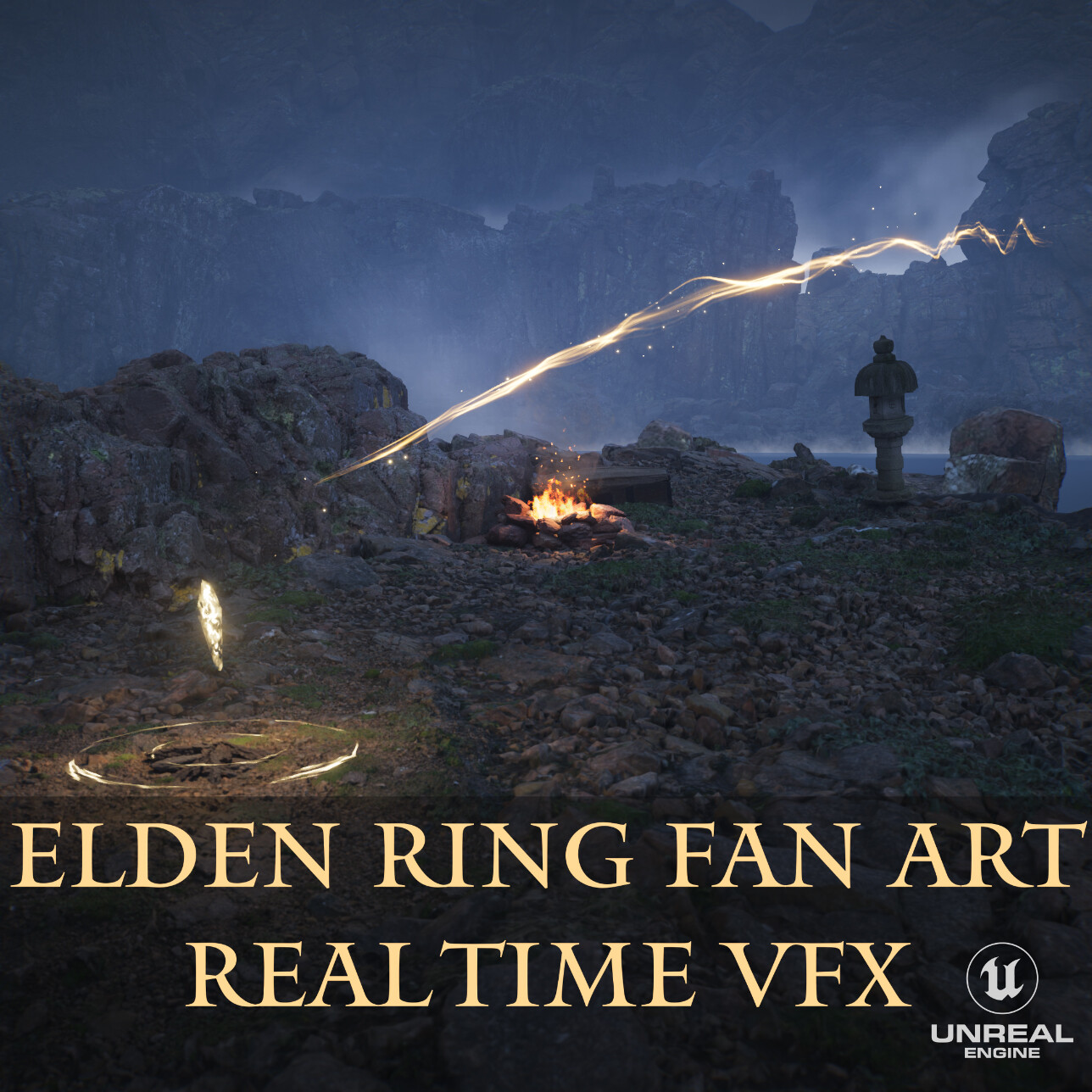 ArtStation - Elden Ring | Site of Grace | Real-time VFX Fan Art