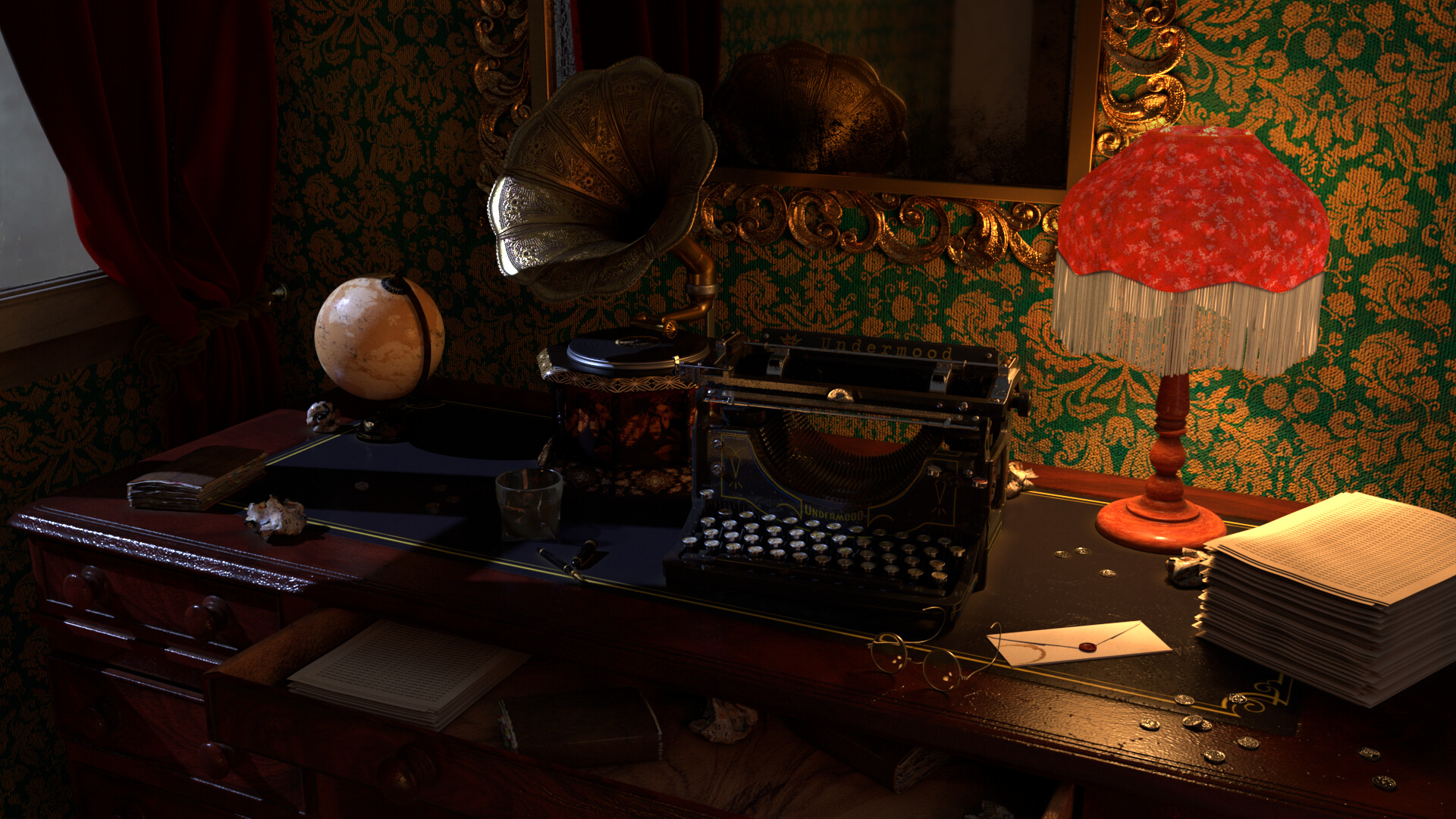 ArtStation - Vintage 1920s Writer's Desk
