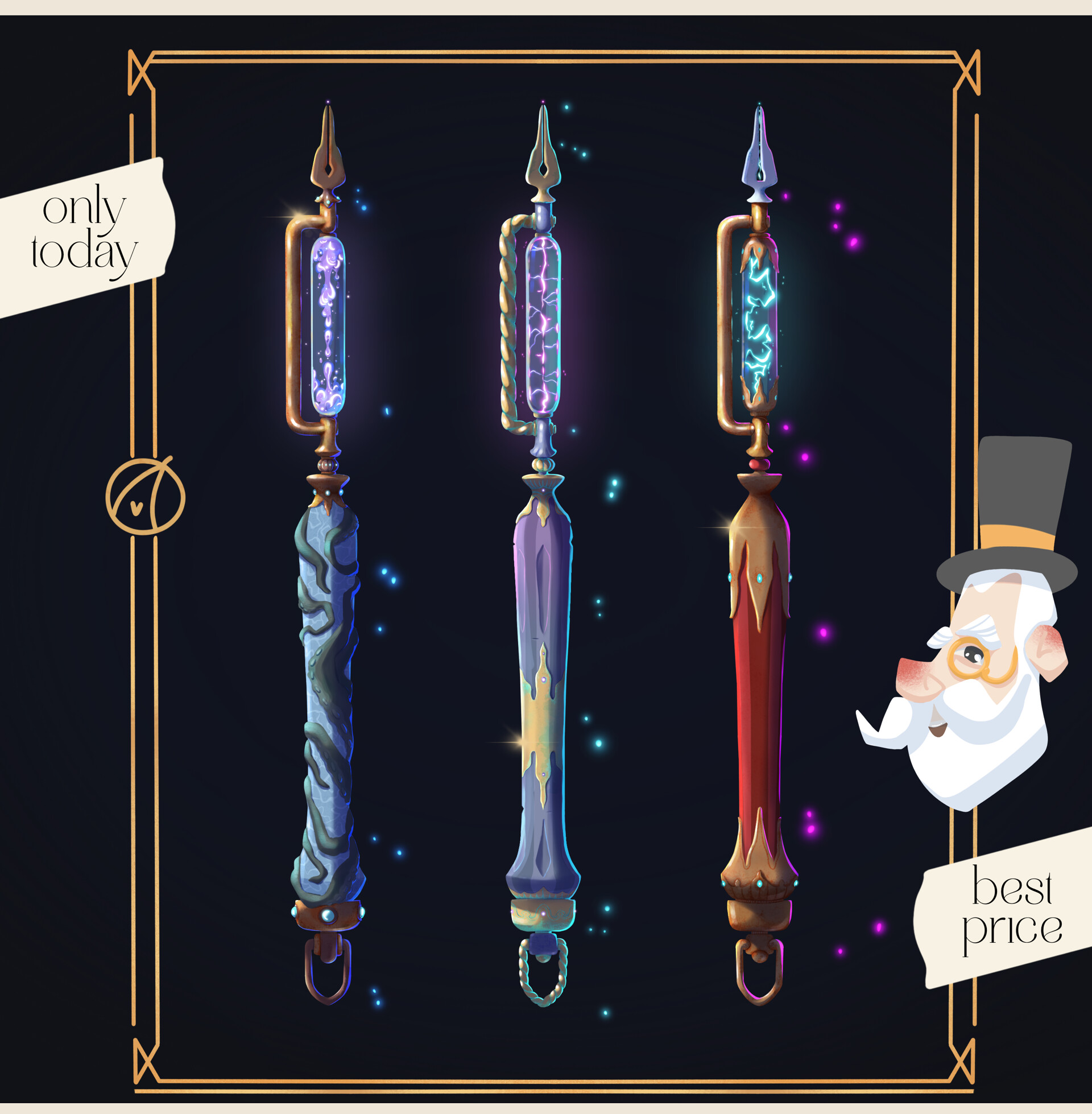 ArtStation - Magic wand [Props concept art]