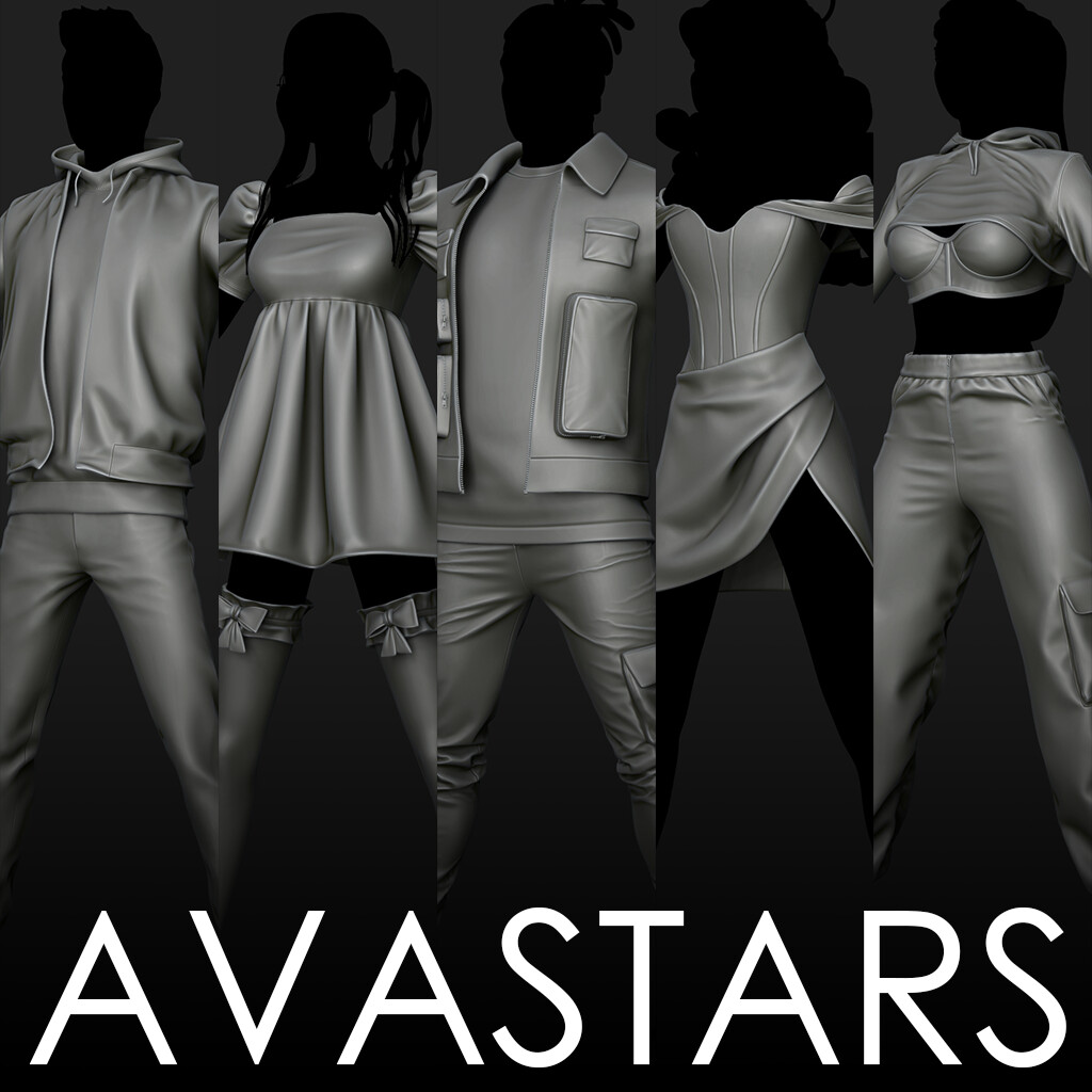 ArtStation - Avastars - Clothing sculpts