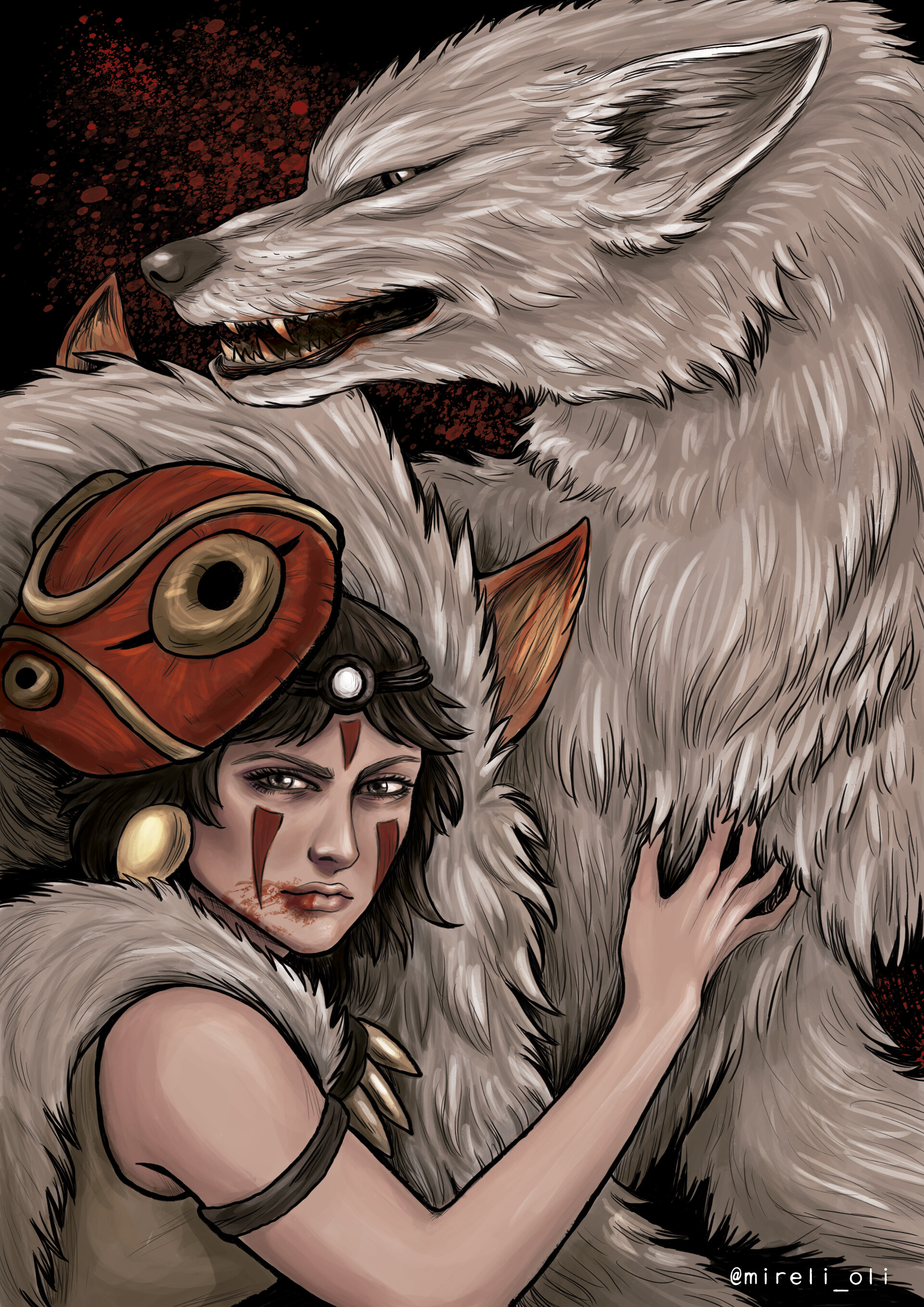 Artstation Princess Mononoke Fanart Concept Art