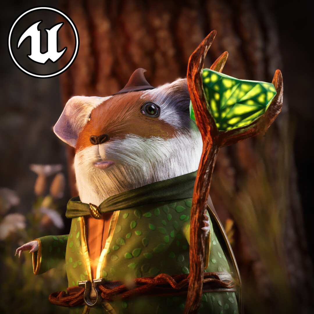 ArtStation - The Masked Wizard - Guinea Pig Character
