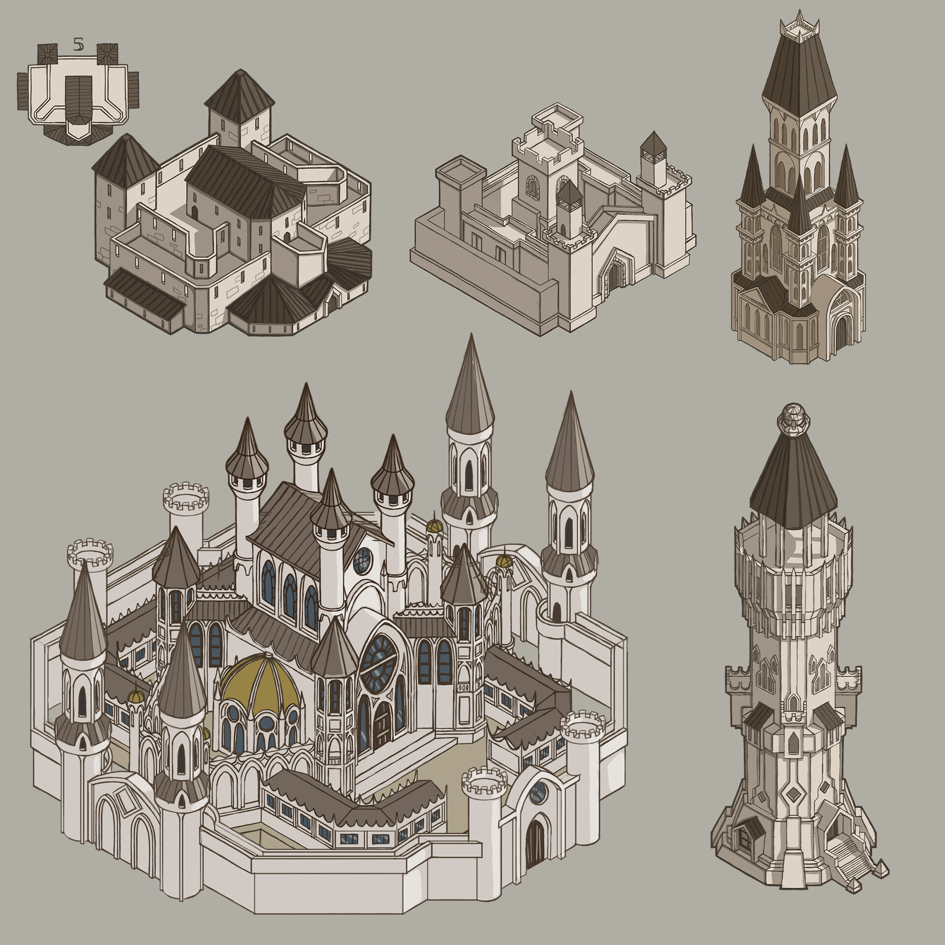 ArtStation - Medieval buildings concept