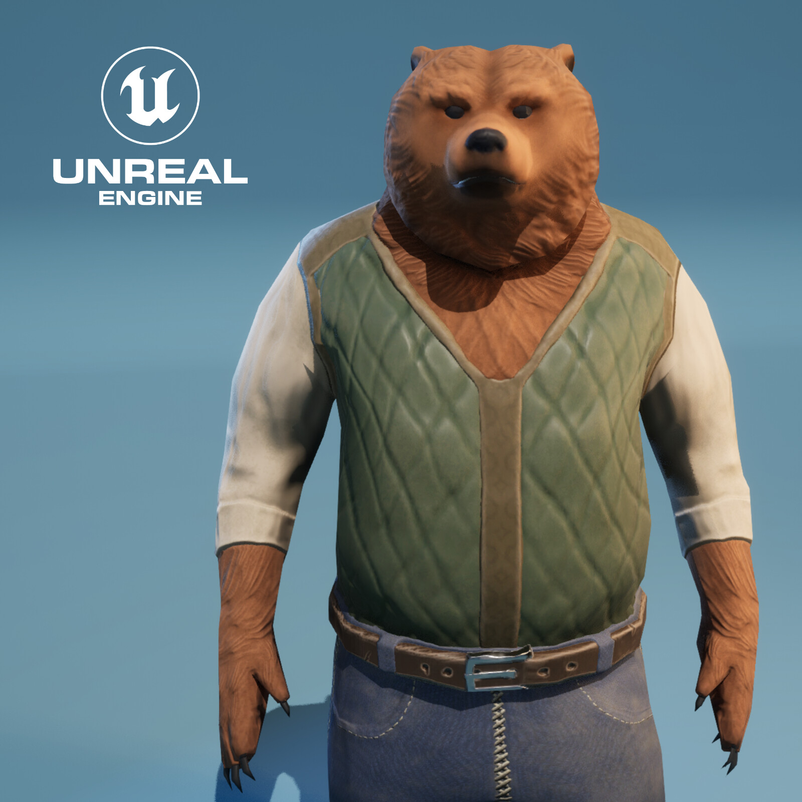 ArtStation - Anthropomorphic Bear - 2.5k tris