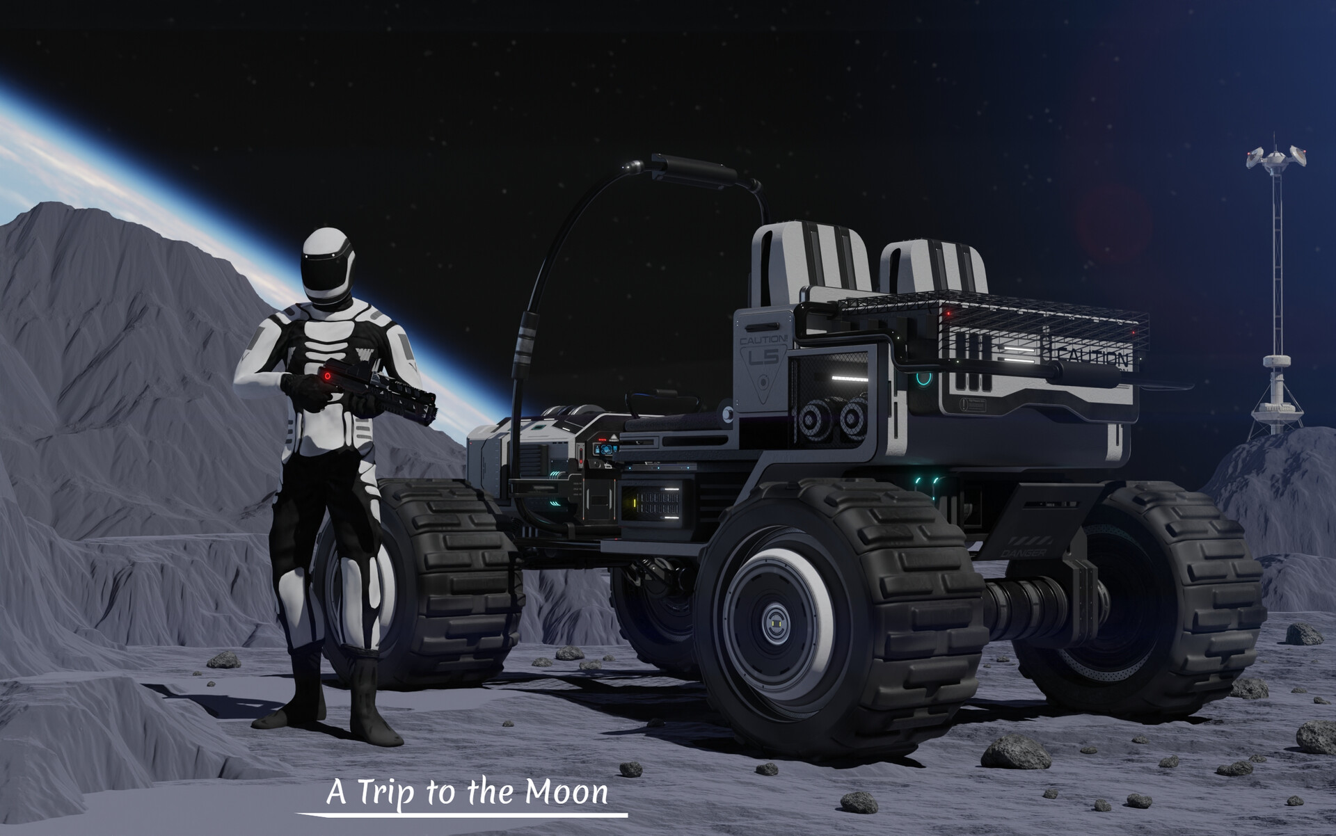 ArtStation - Sci-fi Rover Concept