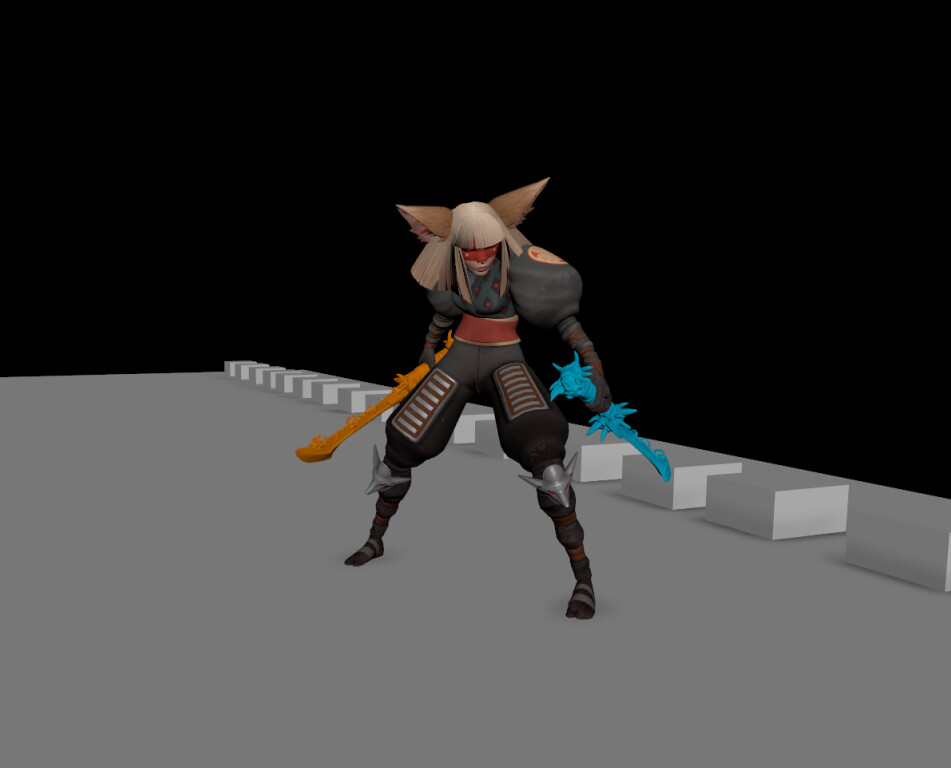 ArtStation - Double Swords Attack