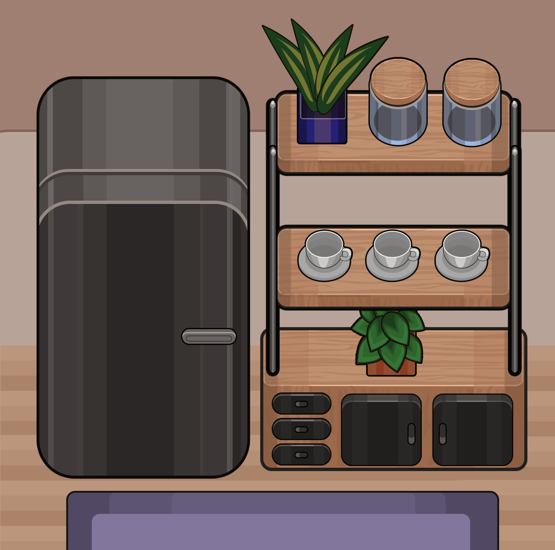 ArtStation - Vector based Top-down game - furniture props