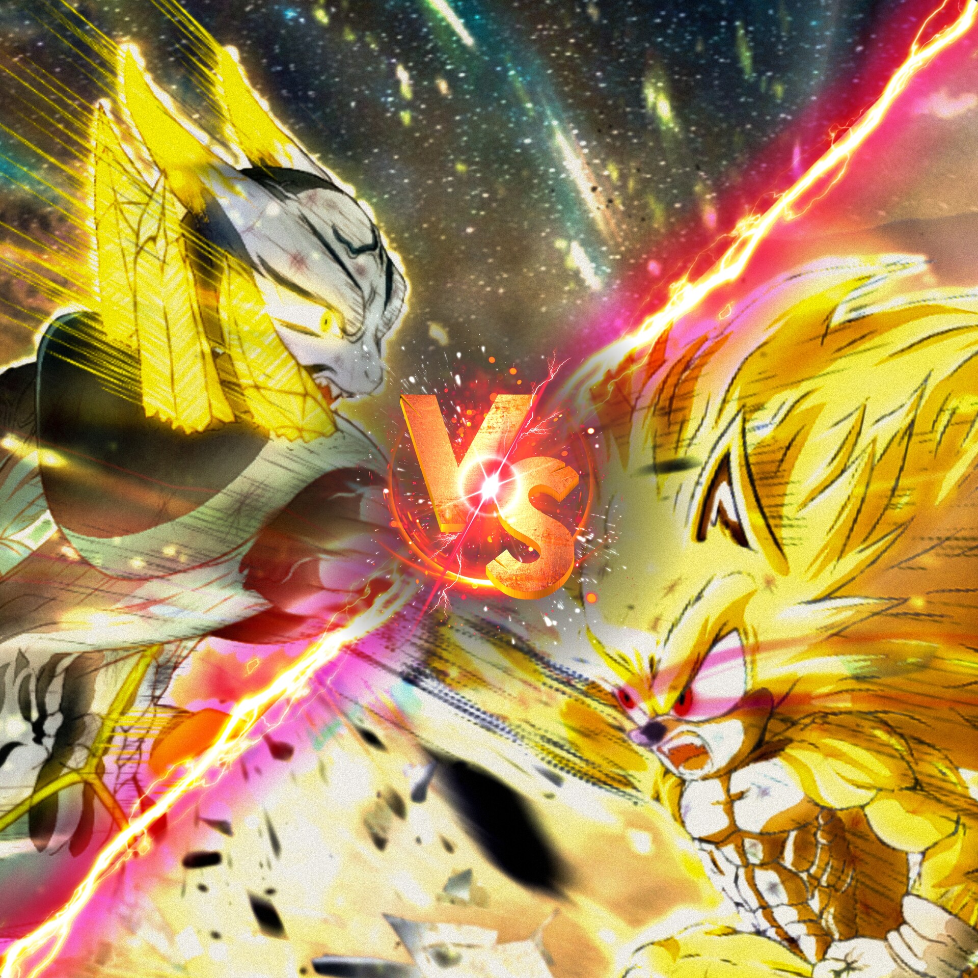 Gold Sonic Vs Goku
