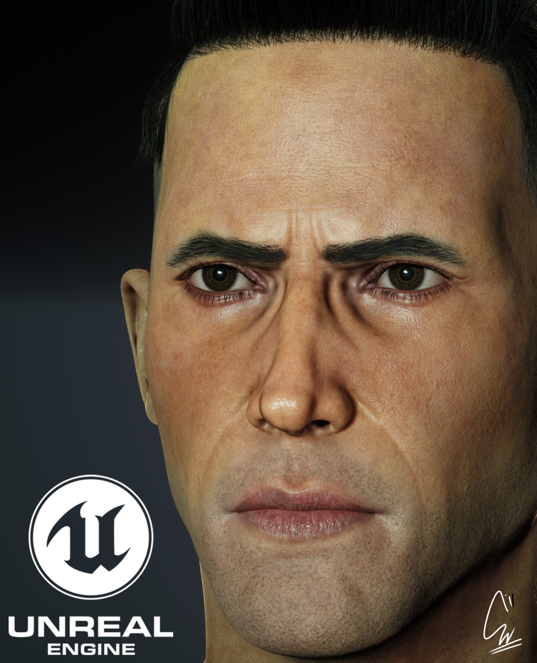ArtStation - REALTIME MALE HEAD-Unreal engine 5