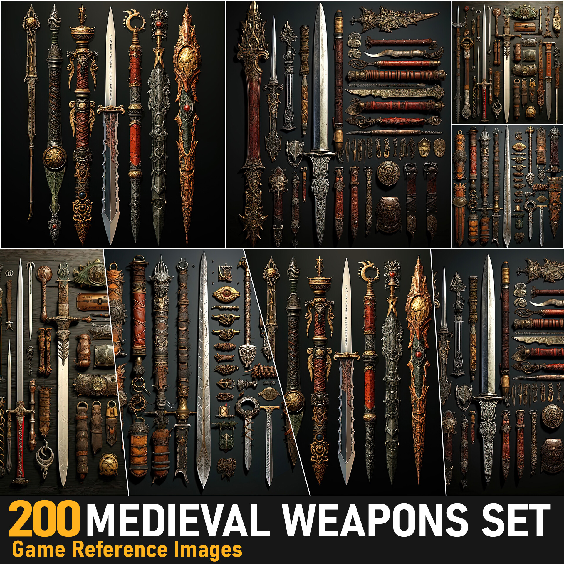 ArtStation - Medieval Weapons Set VOL.07|4K Reference Images