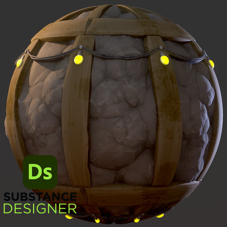 ArtStation - Stylized Mining Wall - Substance 3D Designer