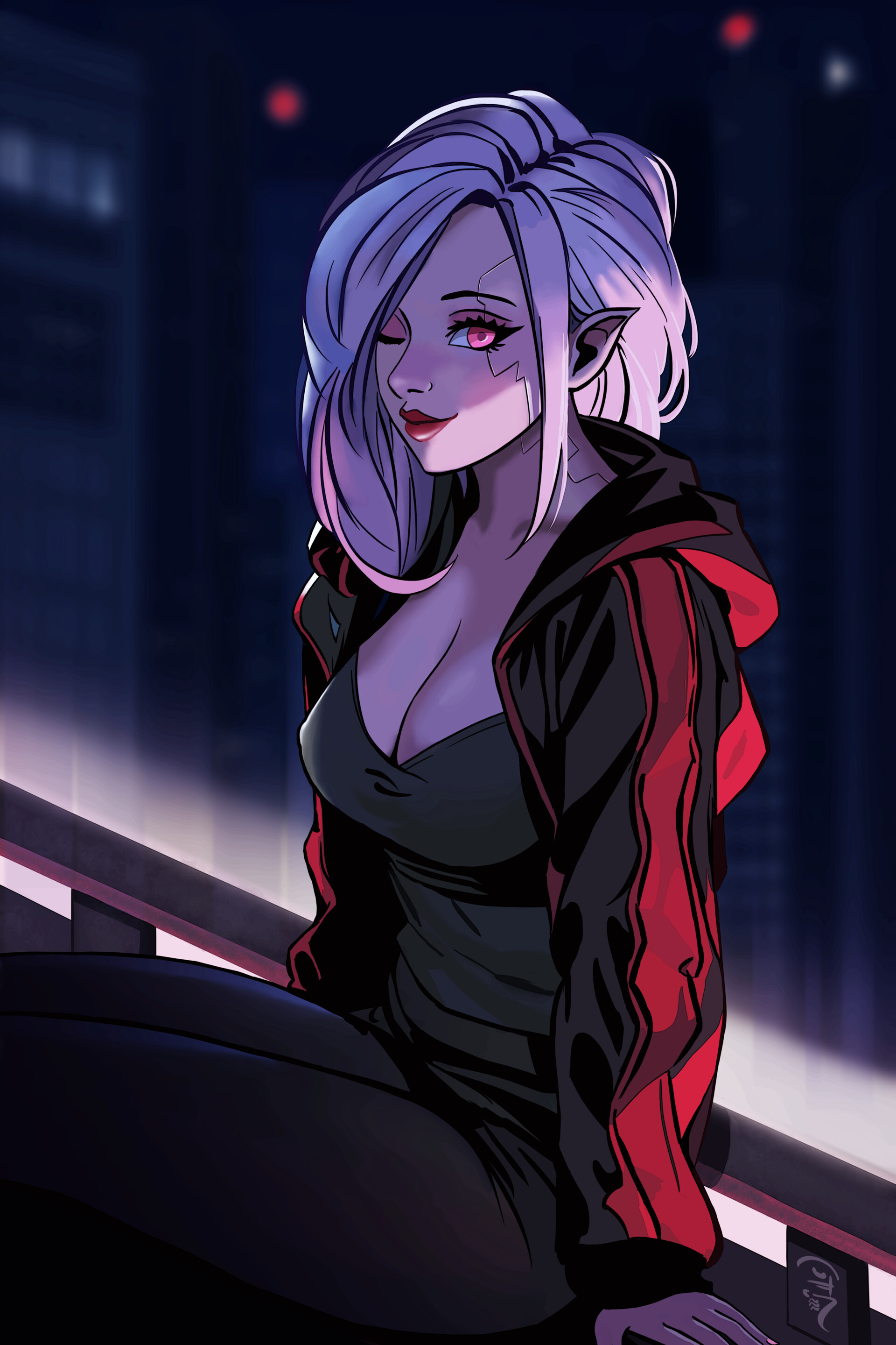 ArtStation - Cyberpunk Elf Girl