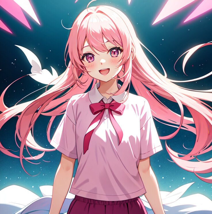 ArtStation - anime girl in pink