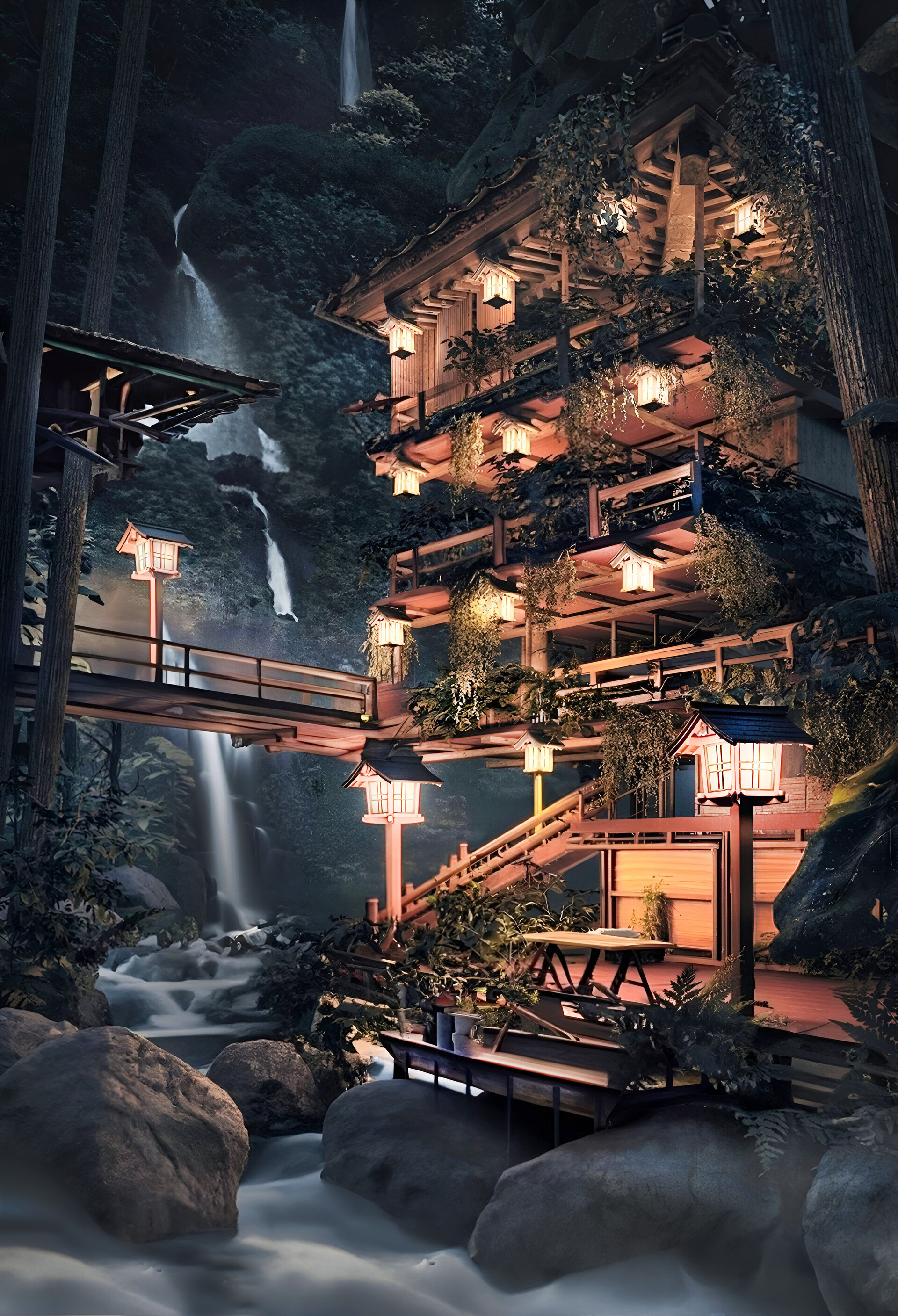 ArtStation - House in a deep forest
