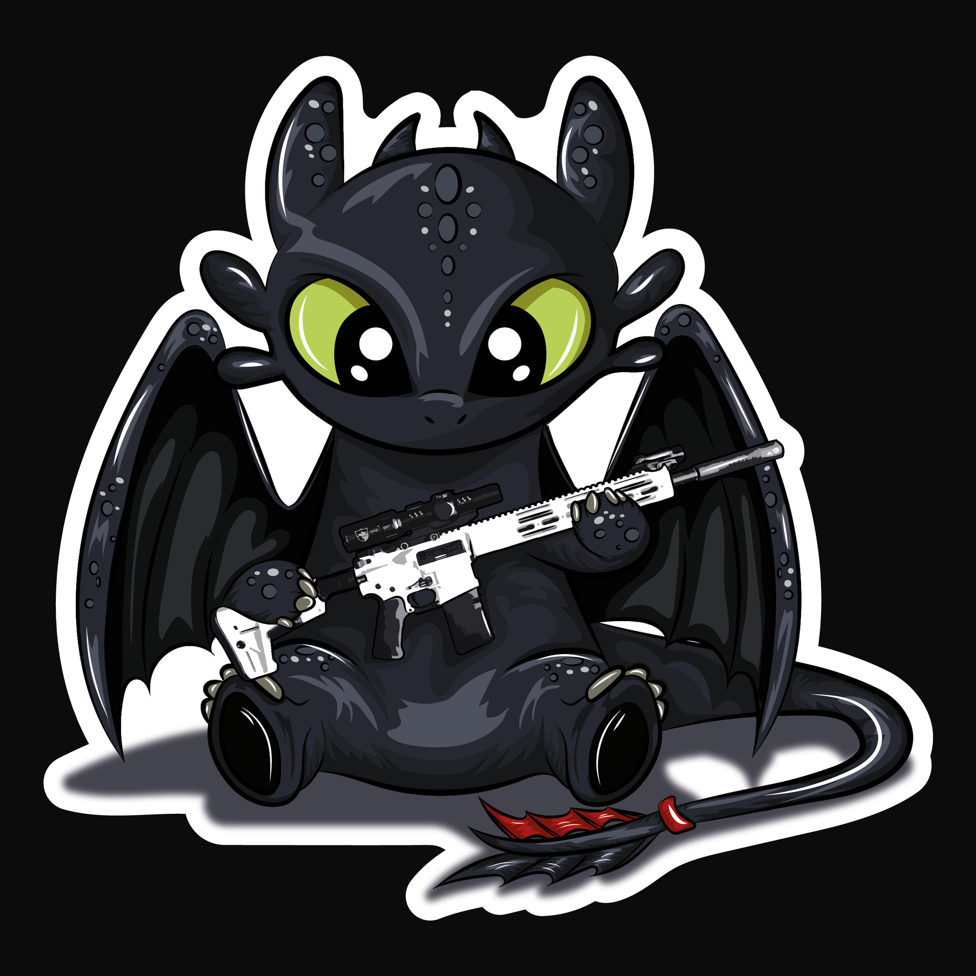 ArtStation - Toothless Sticker, 2019