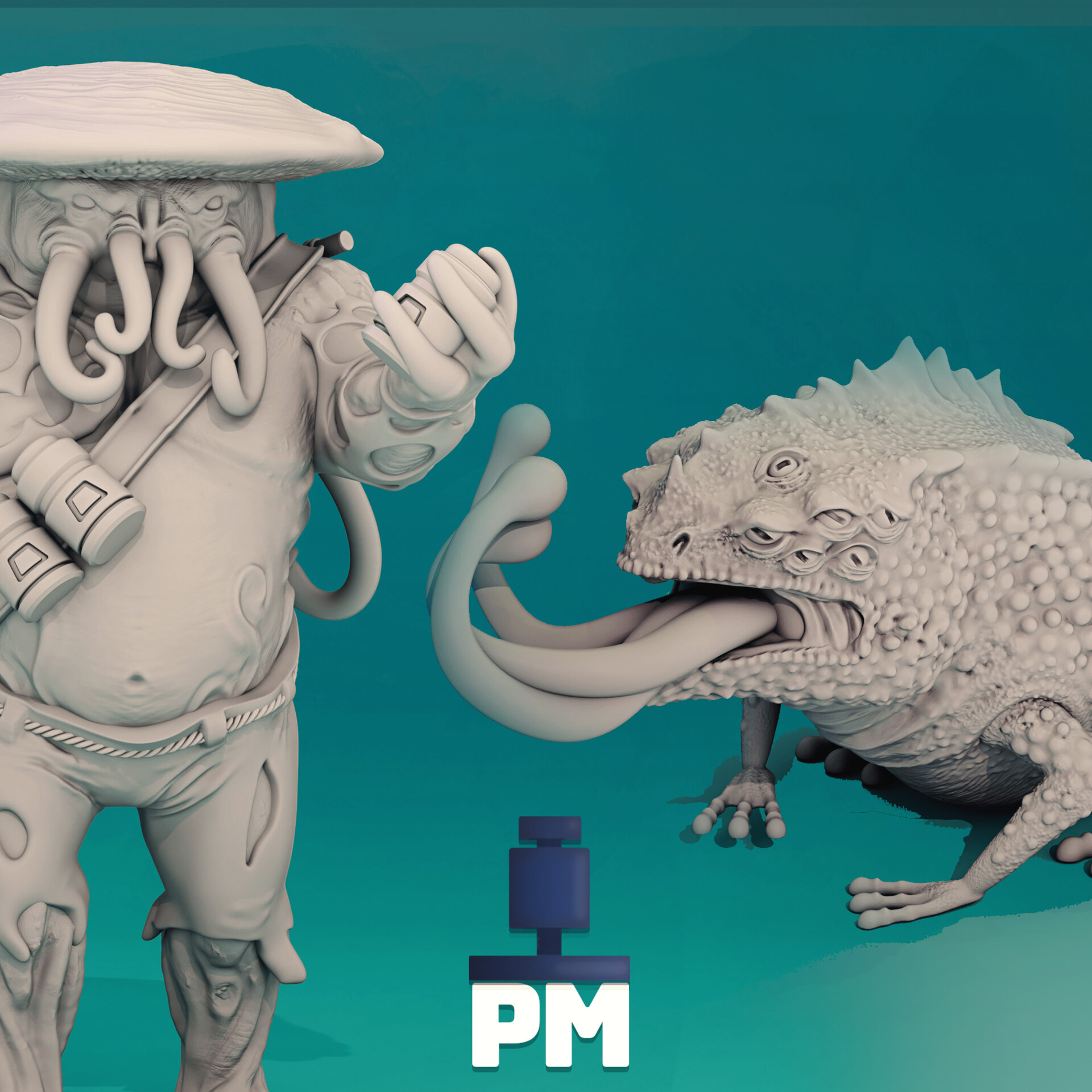 ArtStation - Salamagna Alien Frogs and The Botanist - Distillery Collection