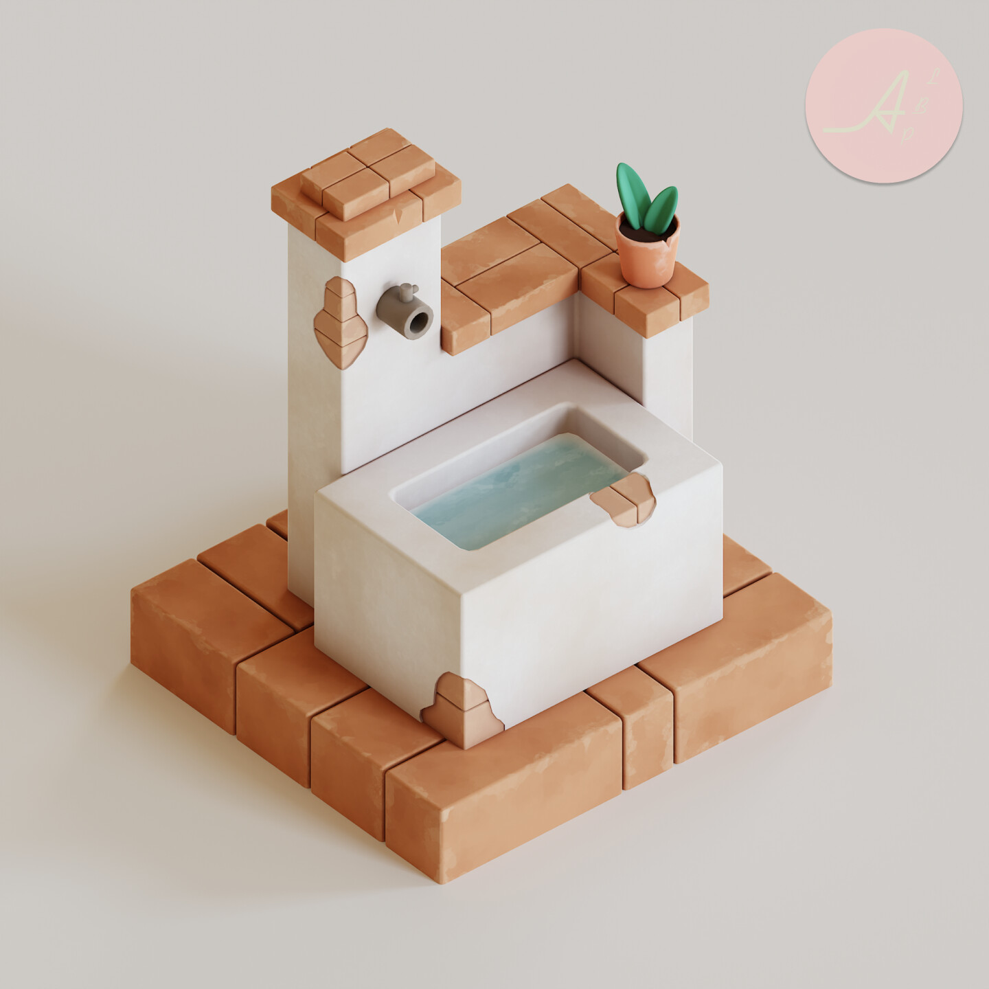 ArtStation - Stylised Isometric Pool