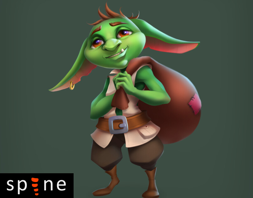 ArtStation - Goblin_Idle. Spine Animation